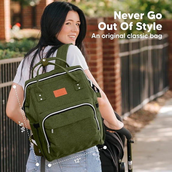 Diaper Bag Backpack and D-Lite Baby Wrap - Waterproof Multi Function ...