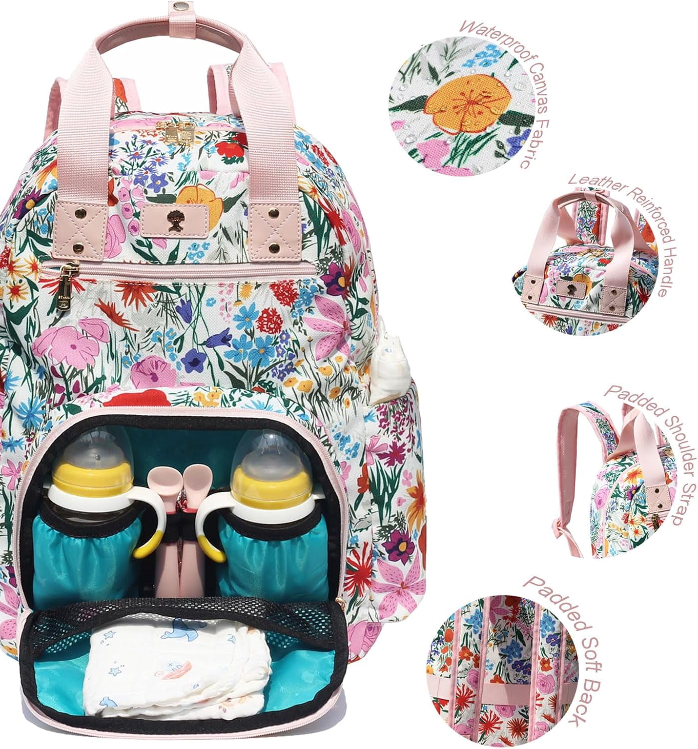 Diaper Bag Backpack, Large Capacity Multifunction Baby Essentials ...