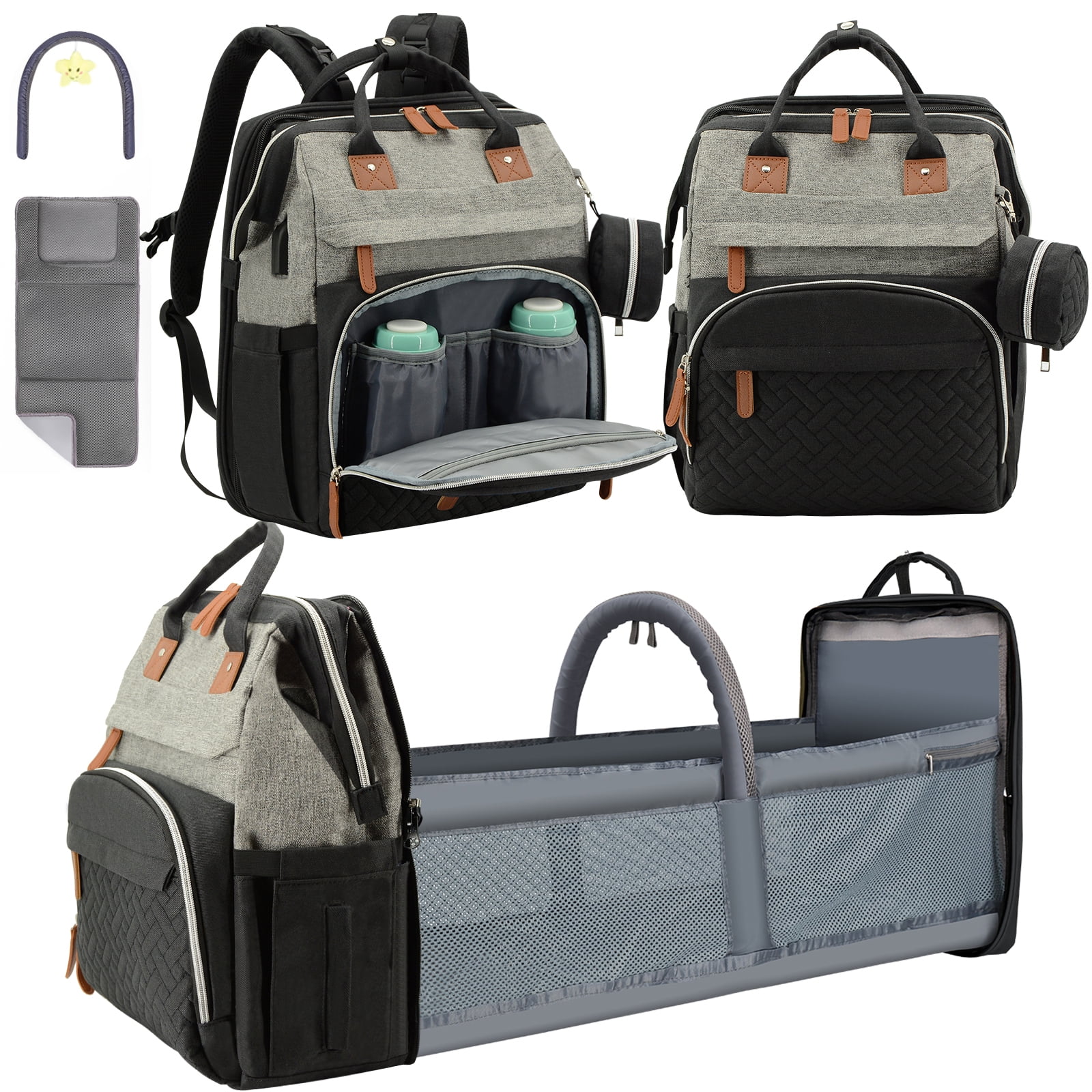 Diaper Bag Backpack for Mom and Dad – Large Capacity Baby Bag w/ USB ...