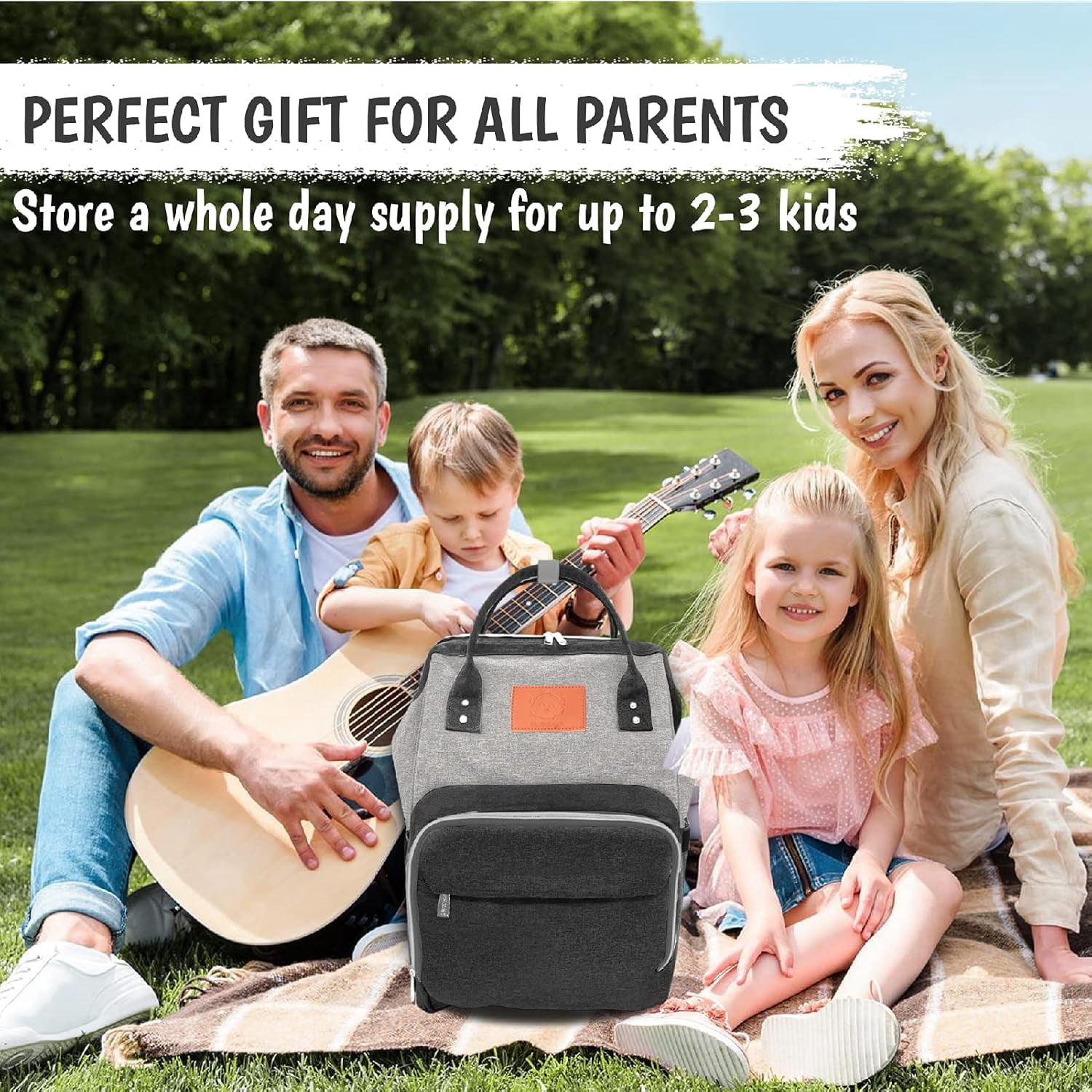 Diaper Bag Backpack And Organic Burp Cloths for Baby Boys & Girls ...