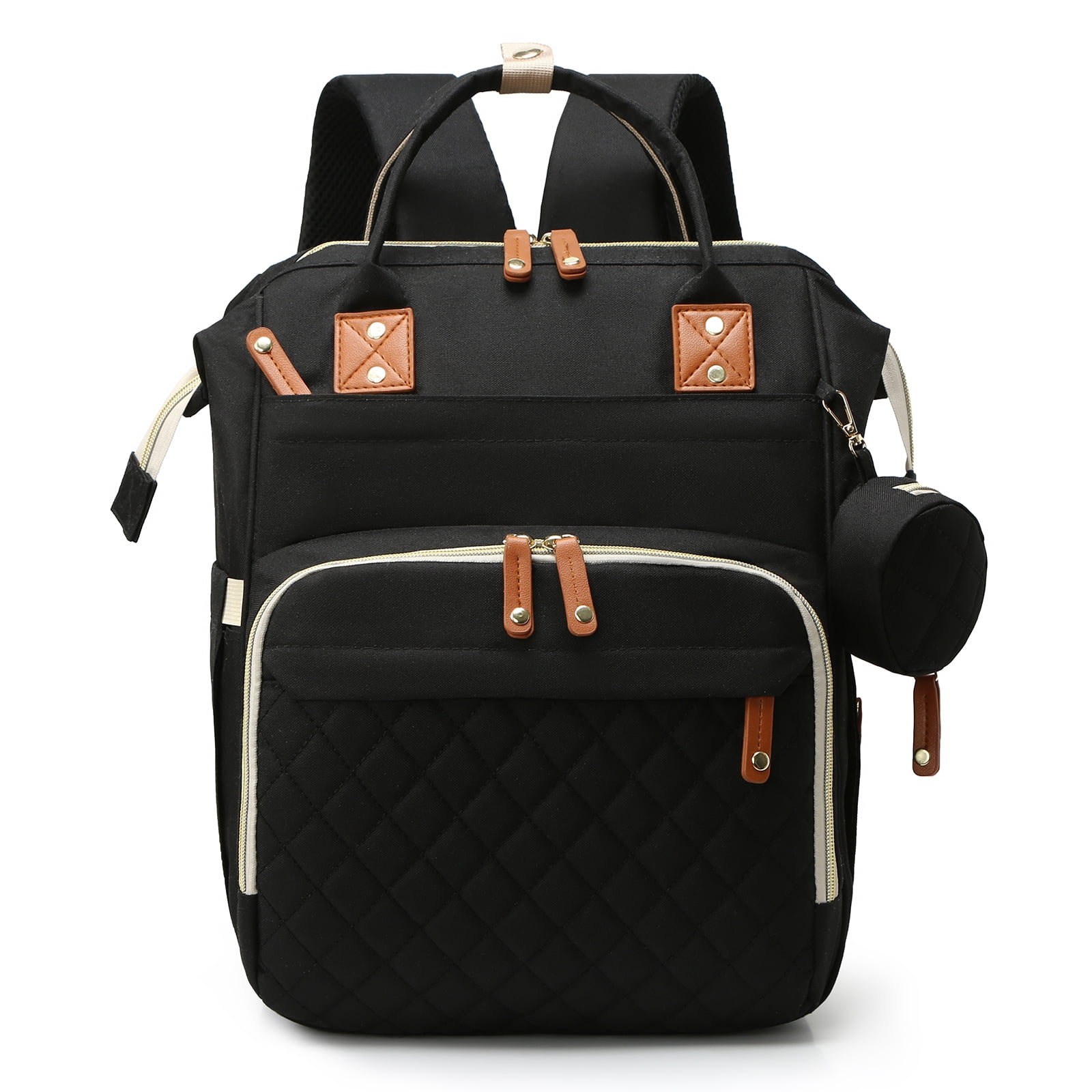 Waterproof Large Capacity Diaper Bag Backpack for Baby Travel - Black ...