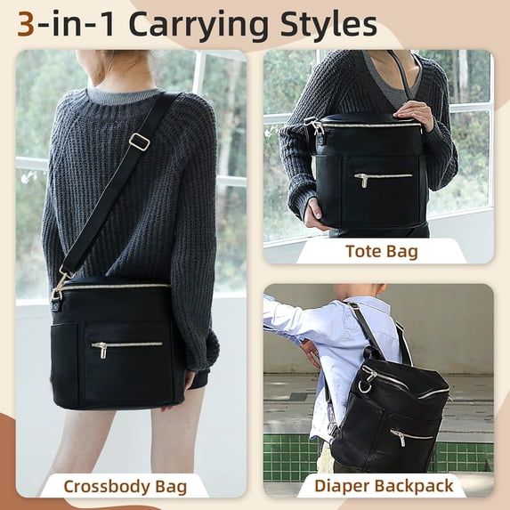 Diaper Bag Backpack by miss fong, Baby Bag, Leather Diaper Bag Tote ...