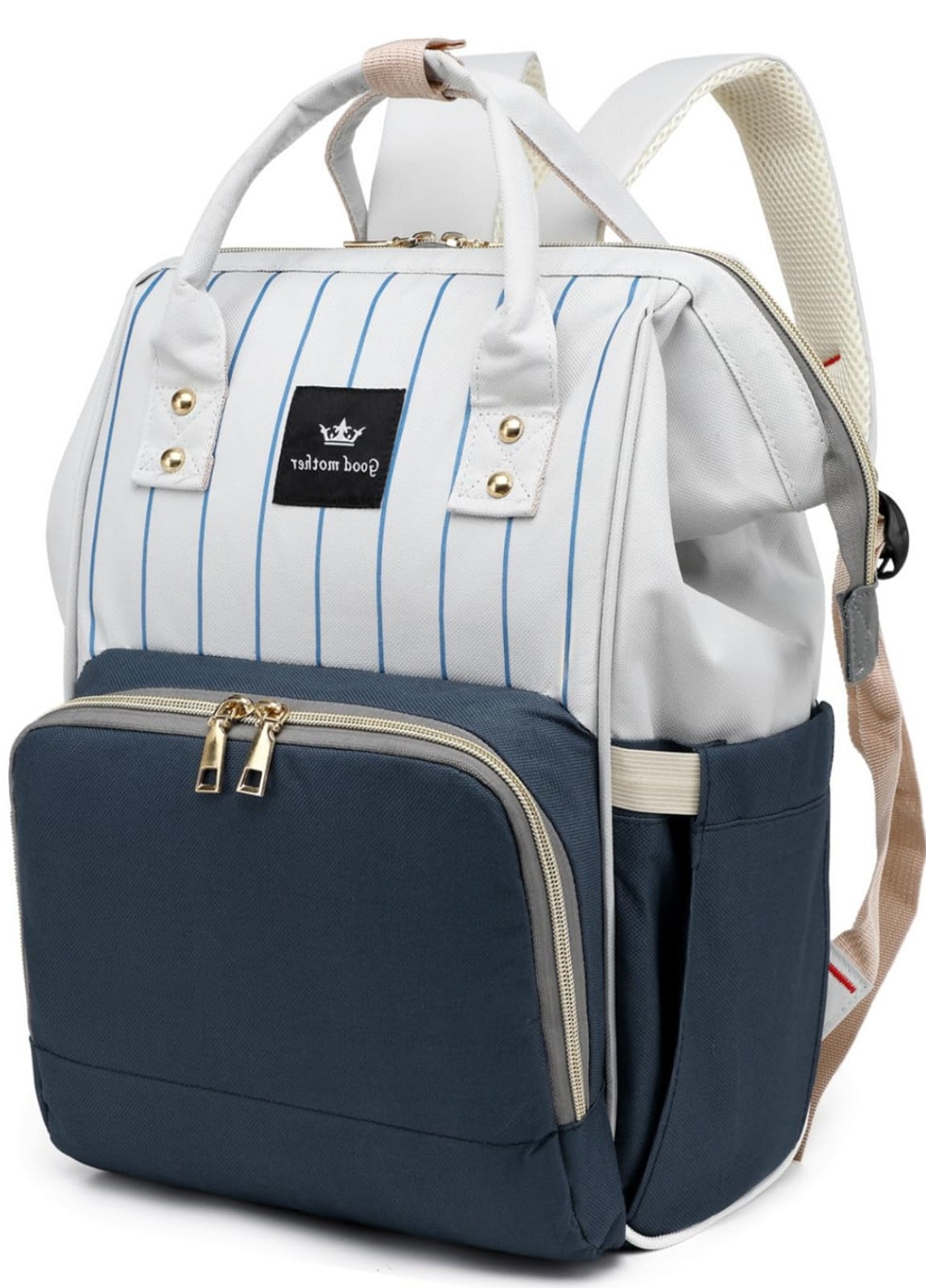 HDJ Waterproof Diaper Bag Backpack, Large Capacity with Insulated Milk ...