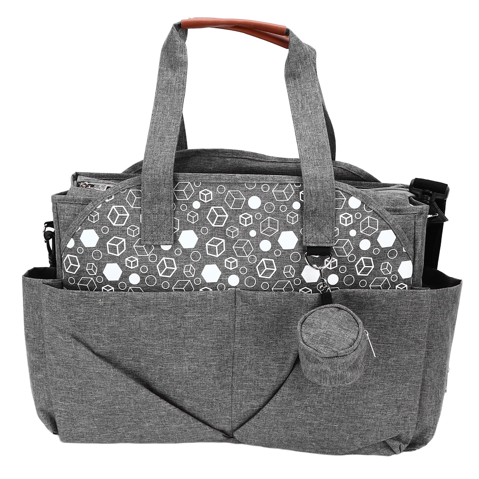 Diaper Bag Large Size Multi Pockets Gray Portable Diaper Tote with ...