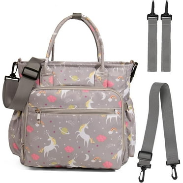 Baby Essentials 3 Piece Multi-Pocket Quilted Diaper Bag Tote with ...