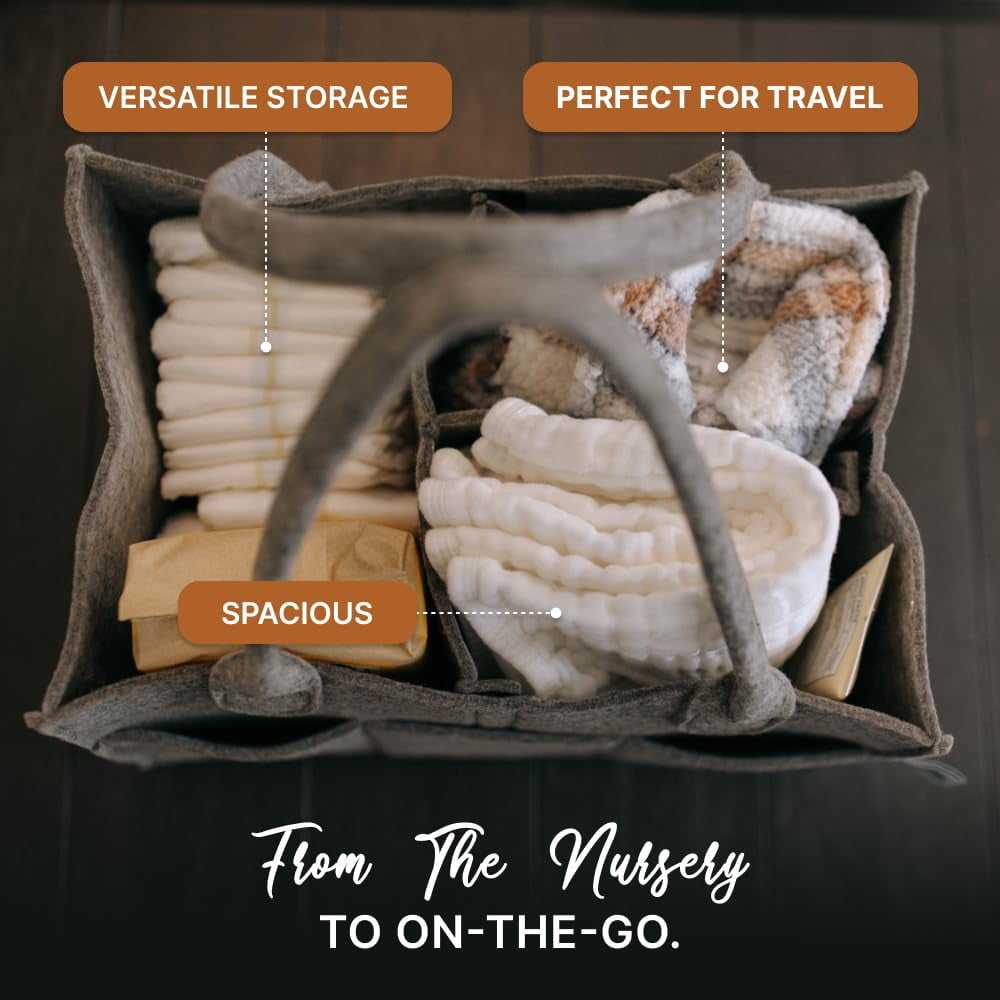 Diaper Caddy - Nursery Storage Bin and Car Organizer for Diapers and ...