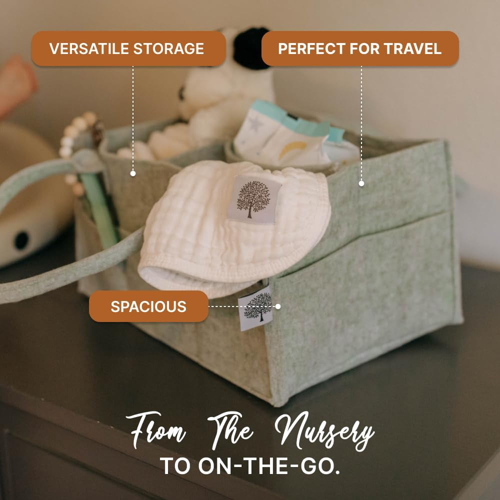 Diaper Caddy - Nursery Storage Bin and Car Organizer for Diapers and ...