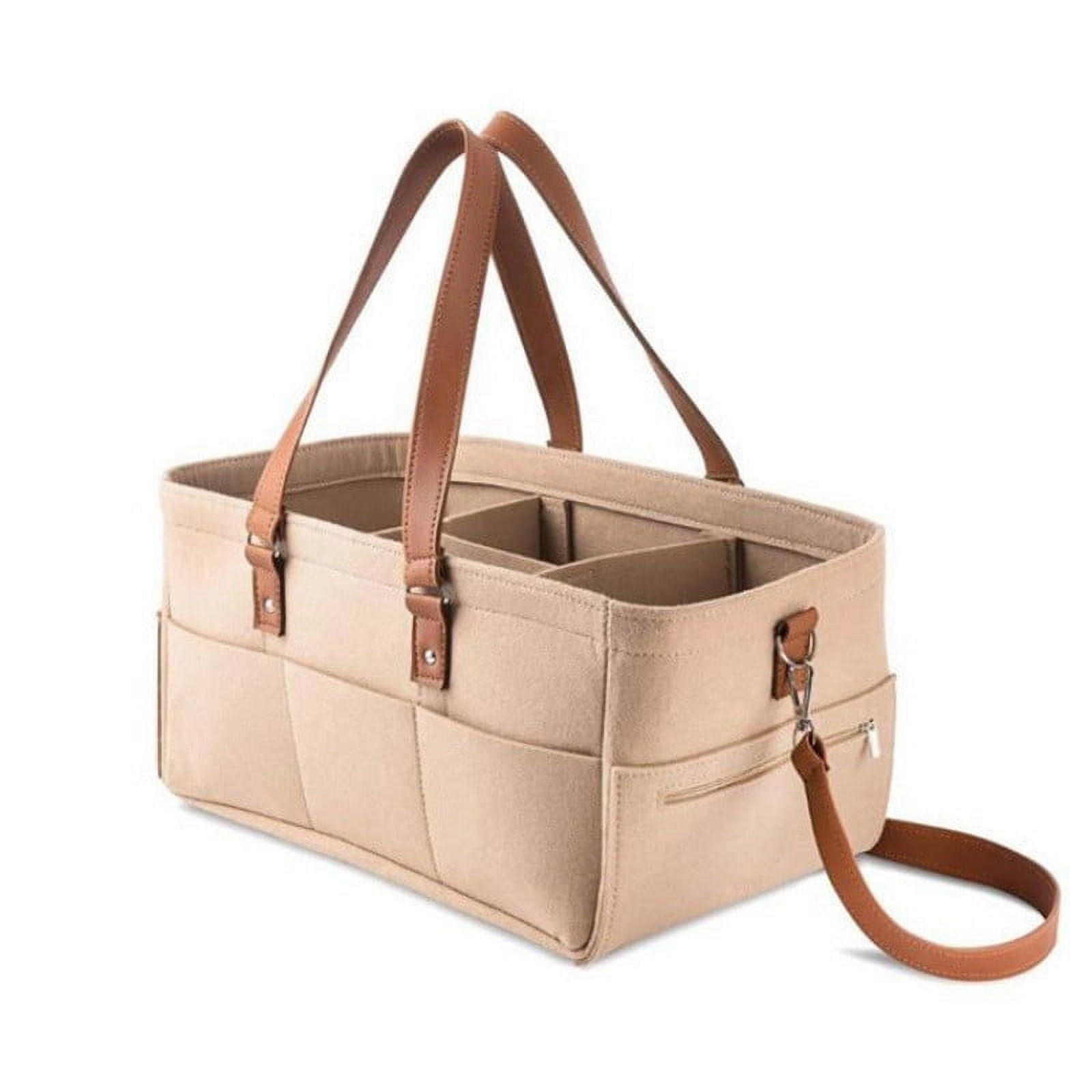 Diaper Caddy Organizer with Handle, Shoulder Strap Buckle, 3 Removable ...