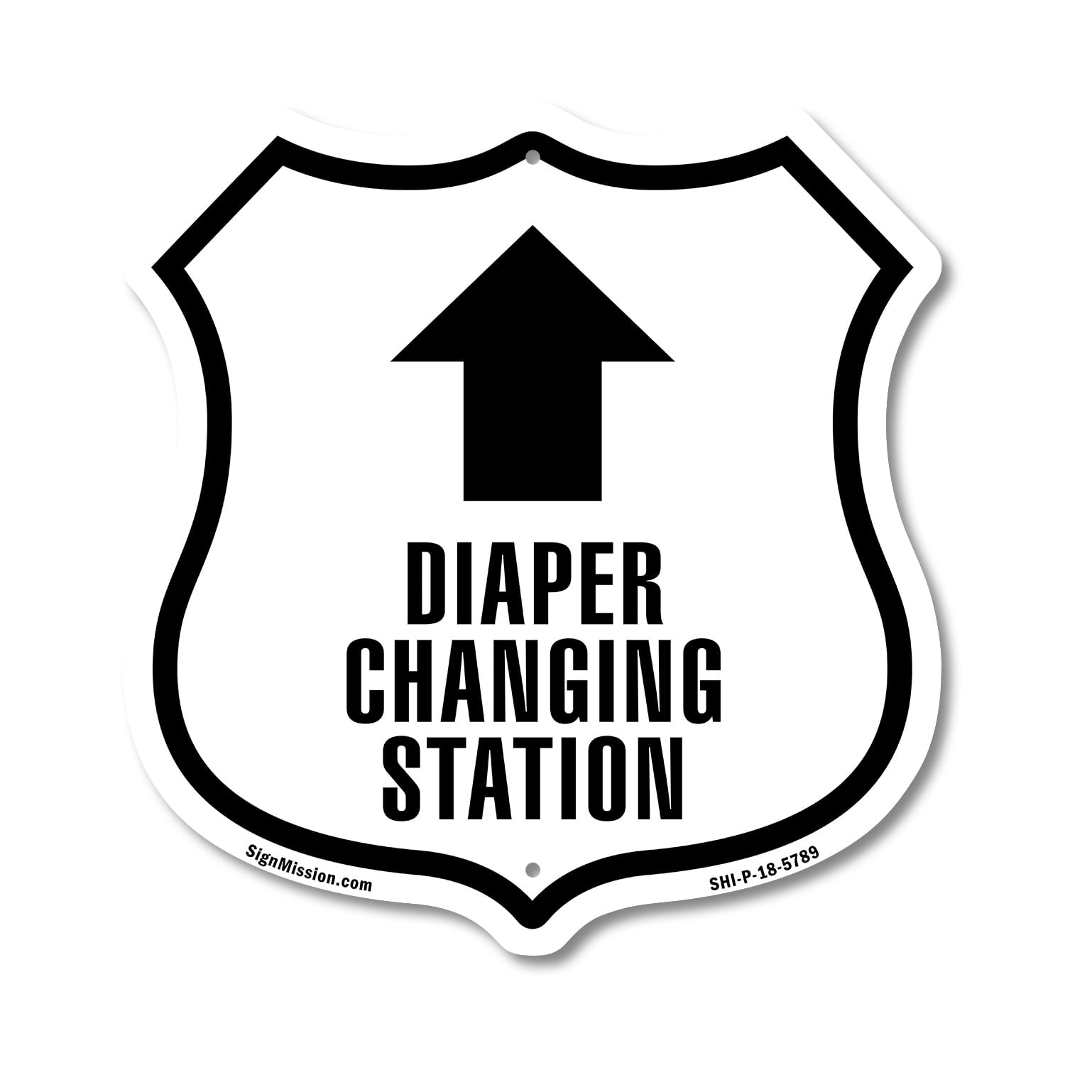 Diaper Changing Station Up (2 Pack) 18 inch X 18 inch Shield Shaped ...