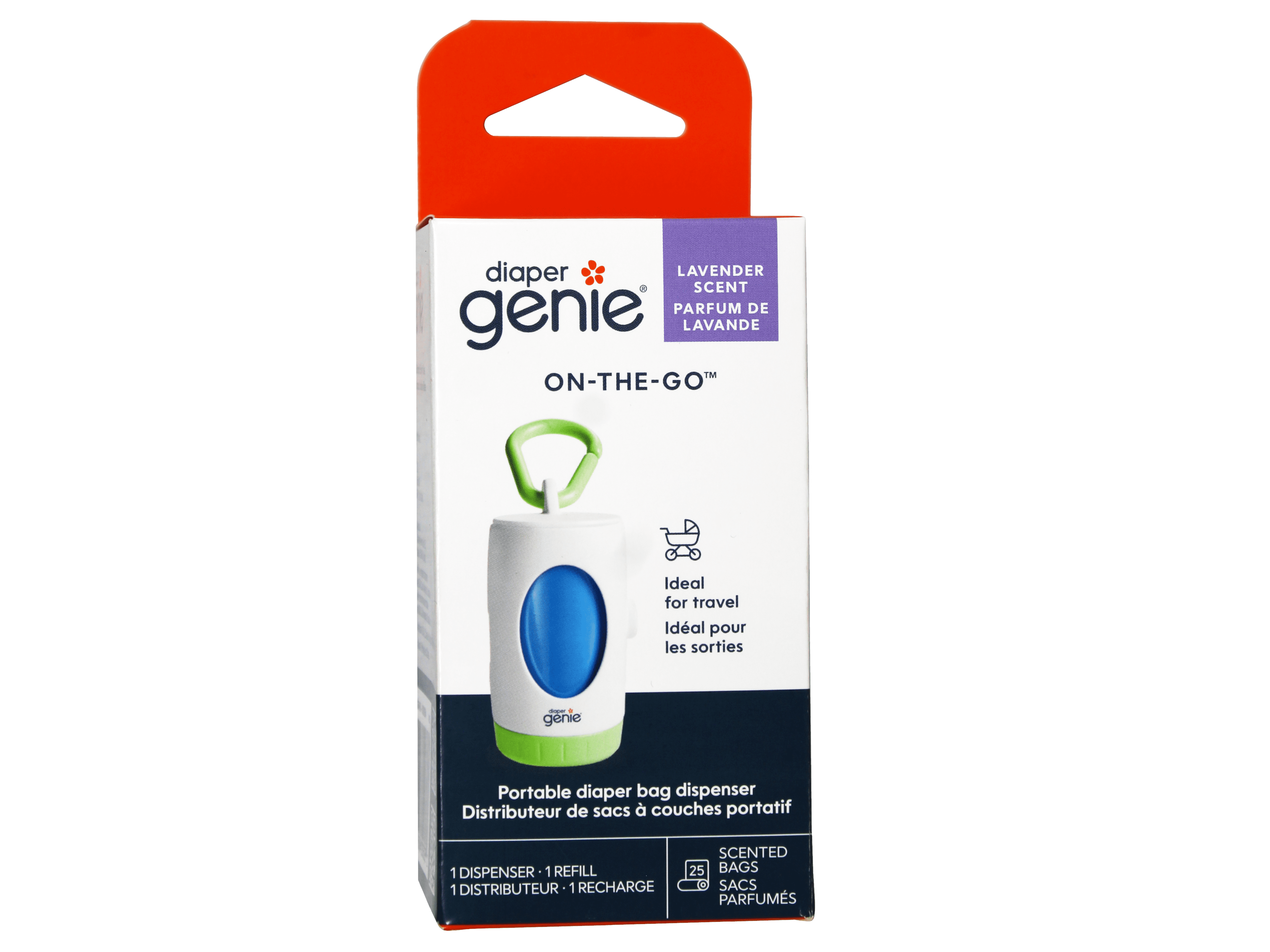 Diaper Genie On-The-Go Dispenser, Portable Diaper Bag Dispenser ...