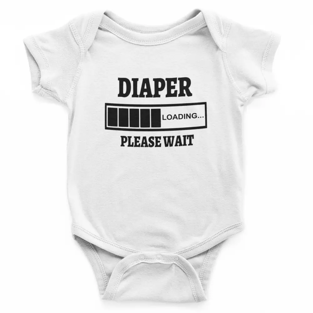 Diaper Loading Please Wait, Diaper Loading Baby Vest, Funny Baby Grow ...