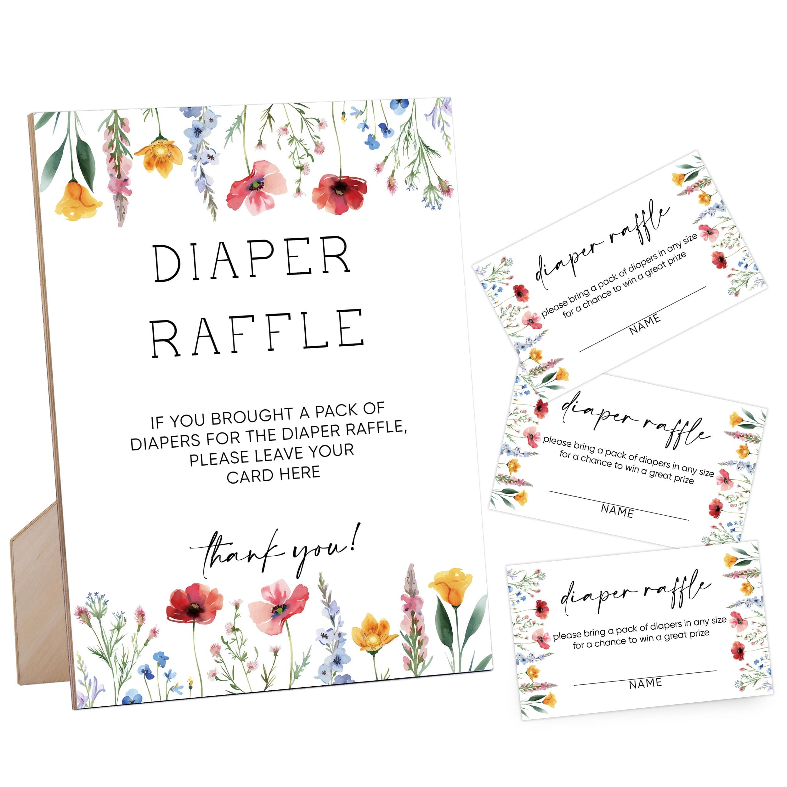 Diaper Raffle Sign, Baby Shower Sign for Baby Shower Centerpiece, Baby ...