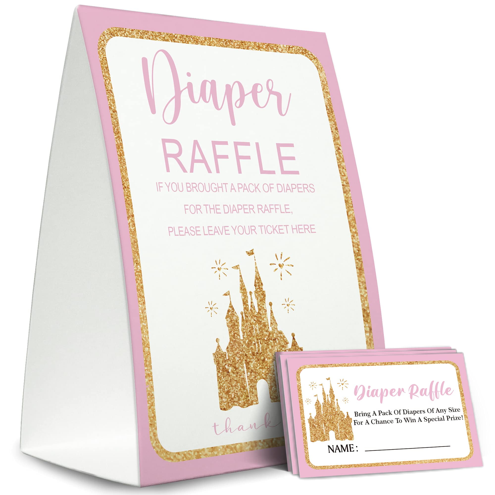 Diaper Raffle Sign,Diaper Raffle MMF7 Baby Shower Game Kit (1 Standing ...