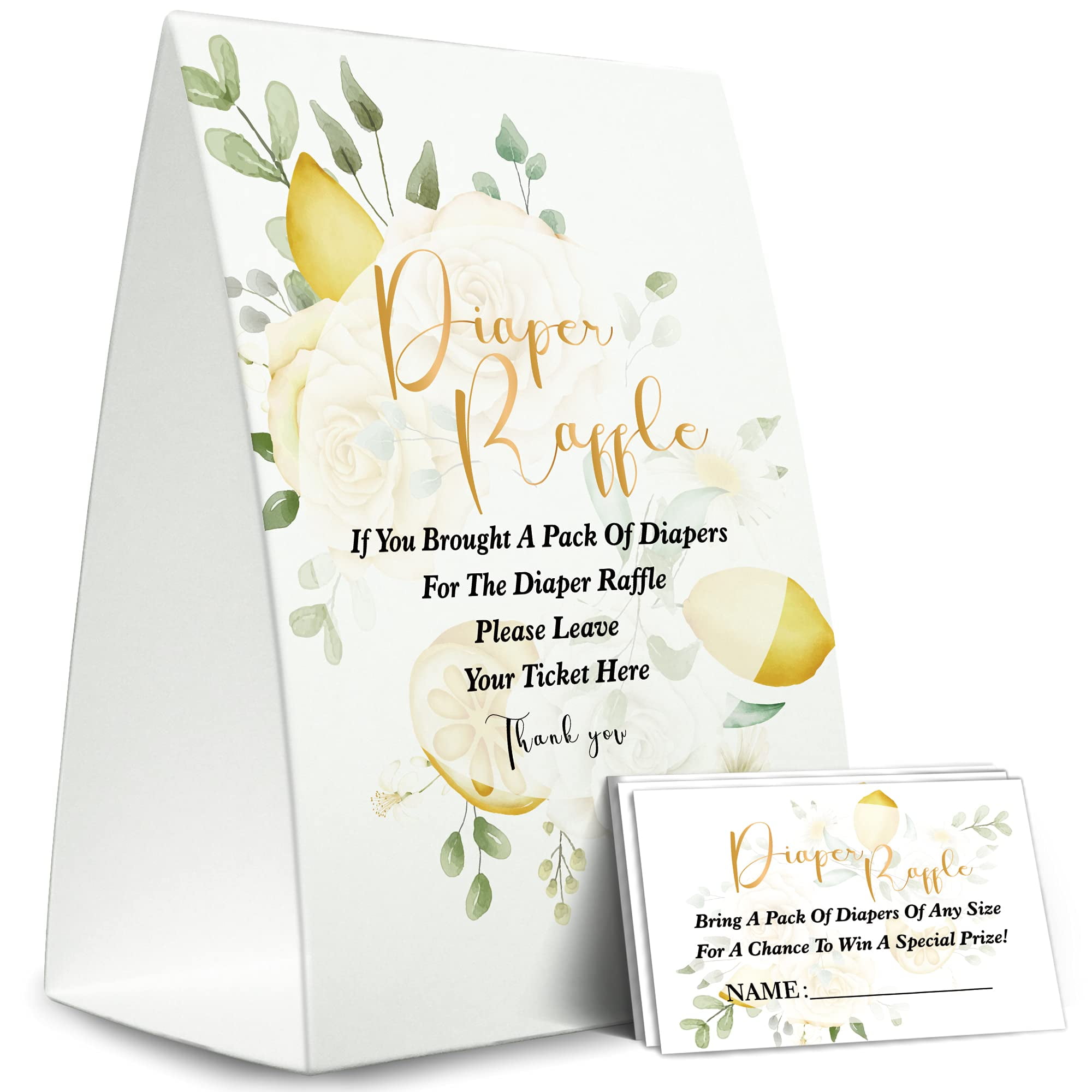 Diaper Raffle Sign,Diaper Raffle MMF7 Baby Shower Game Kit (1 Standing ...