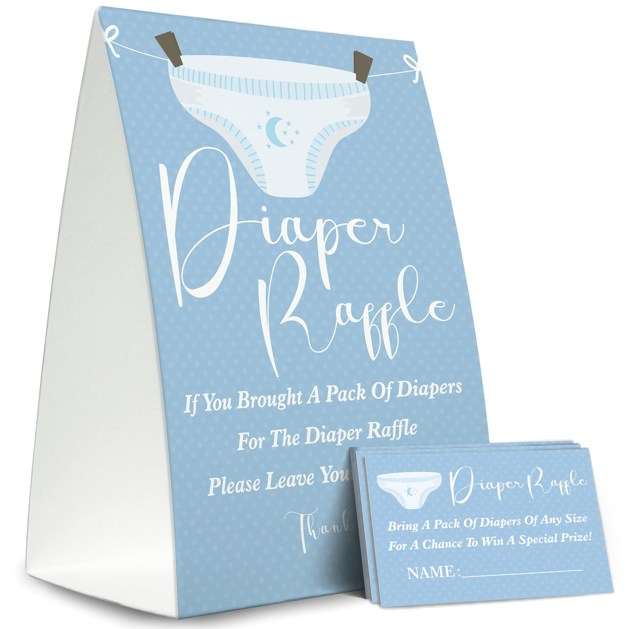 Diaper Raffle SignDiaper Raffle OIF8 Baby Shower Game Kit Sign + 50 ...