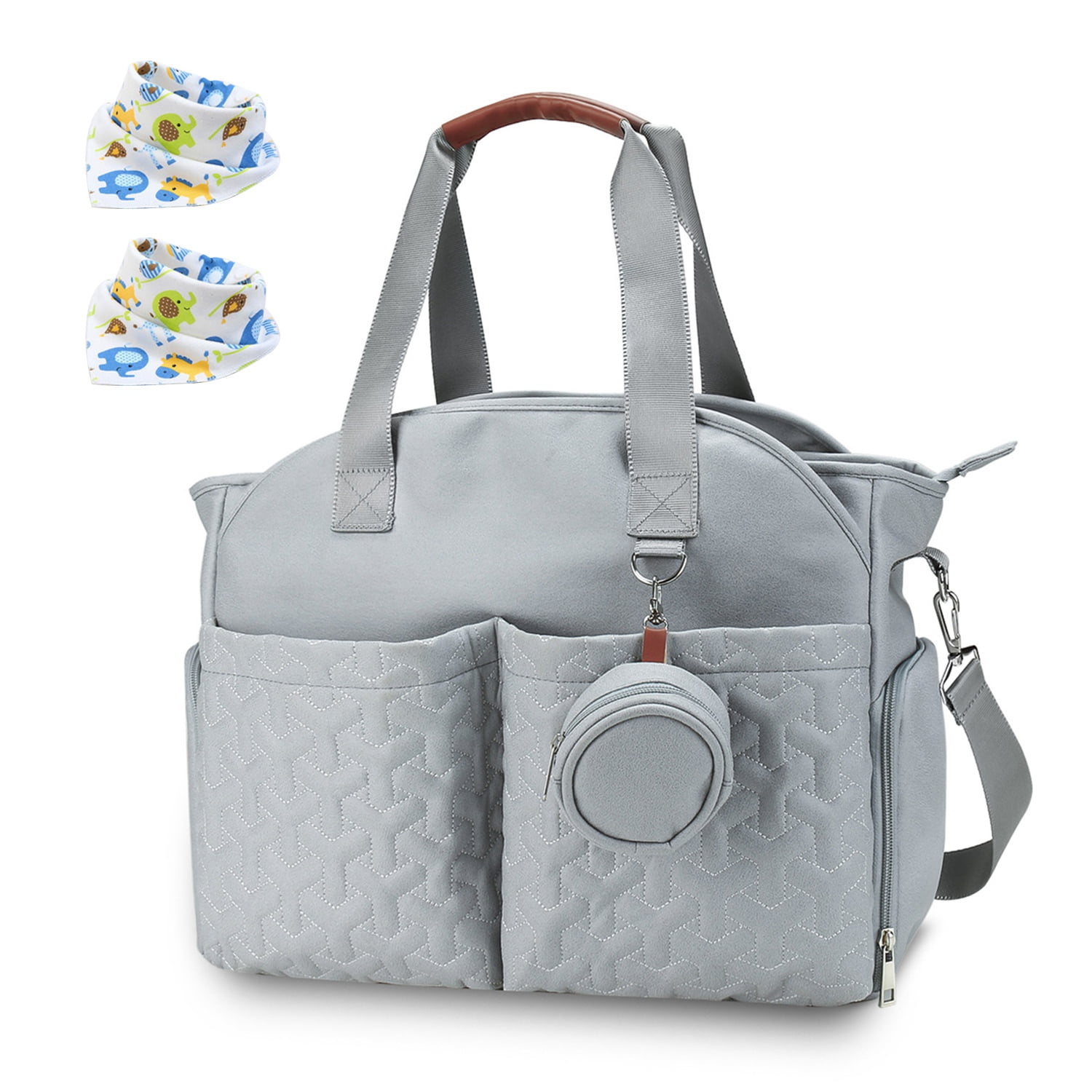 TeqHome Diaper Tote Bag Breast Pump Bag Diaper Organizer Bag with ...