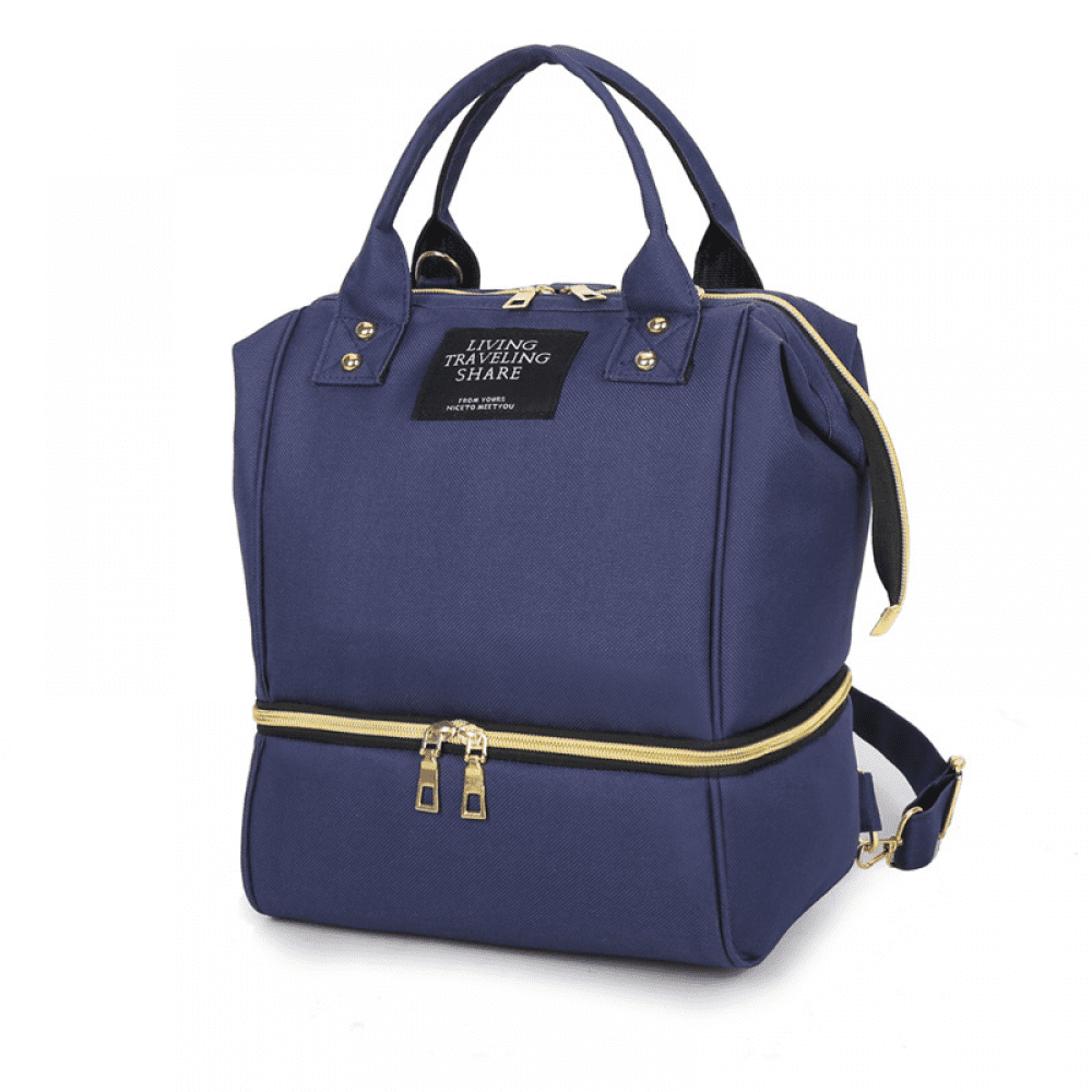 Diaper bag backpack upper and lower layered insulation mummy bag dry ...