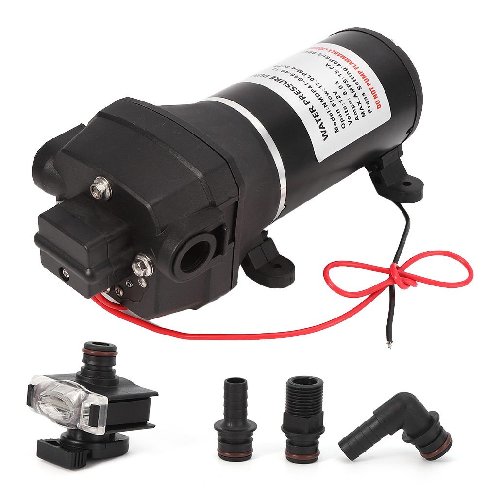 Diaphragm Pump Electric Water High Pressure Priming 4.5GPM 40PSI RV ...