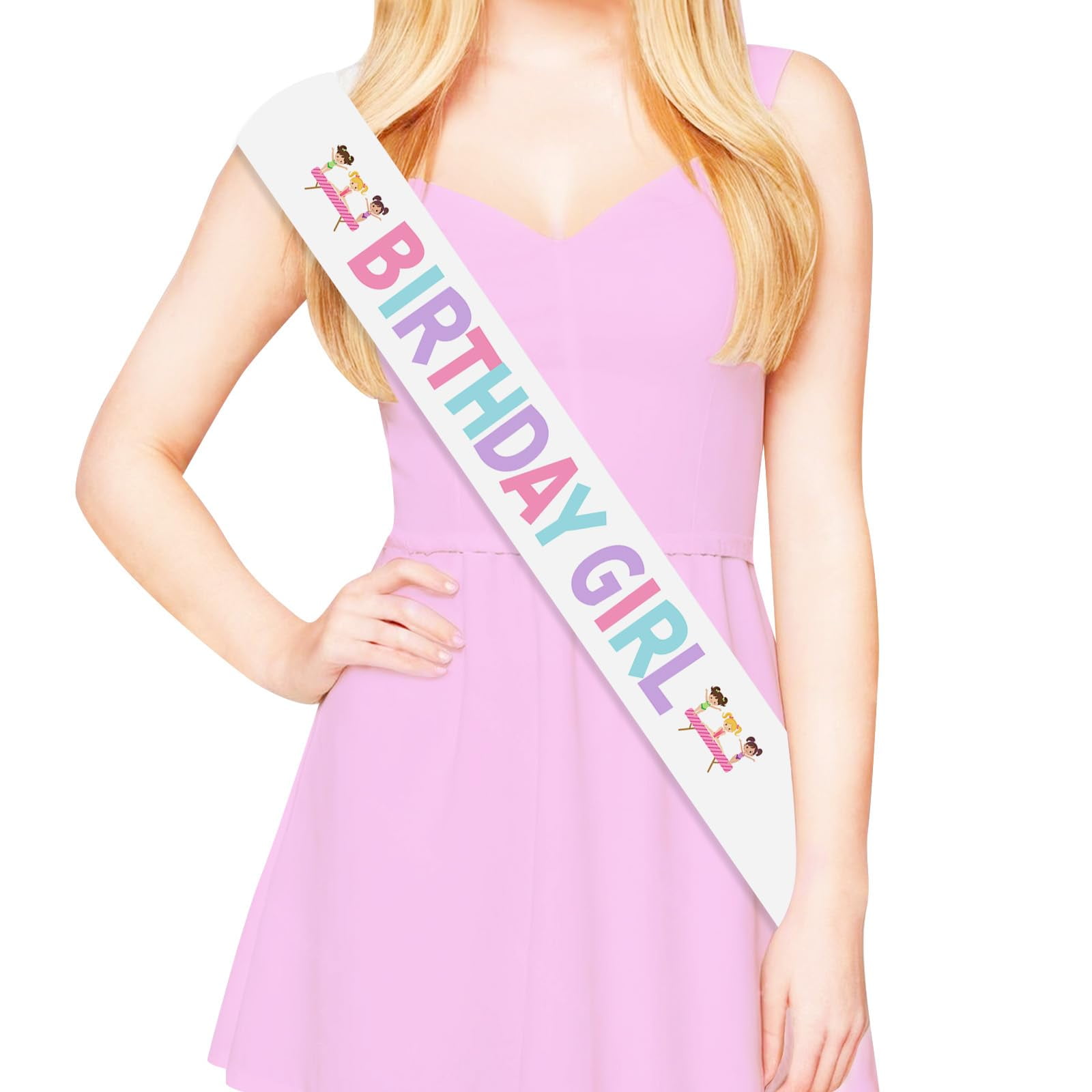 Diartpaint Gymnastics Girl SSF20 Sash, Sweet Colorful Sash for Kids ...