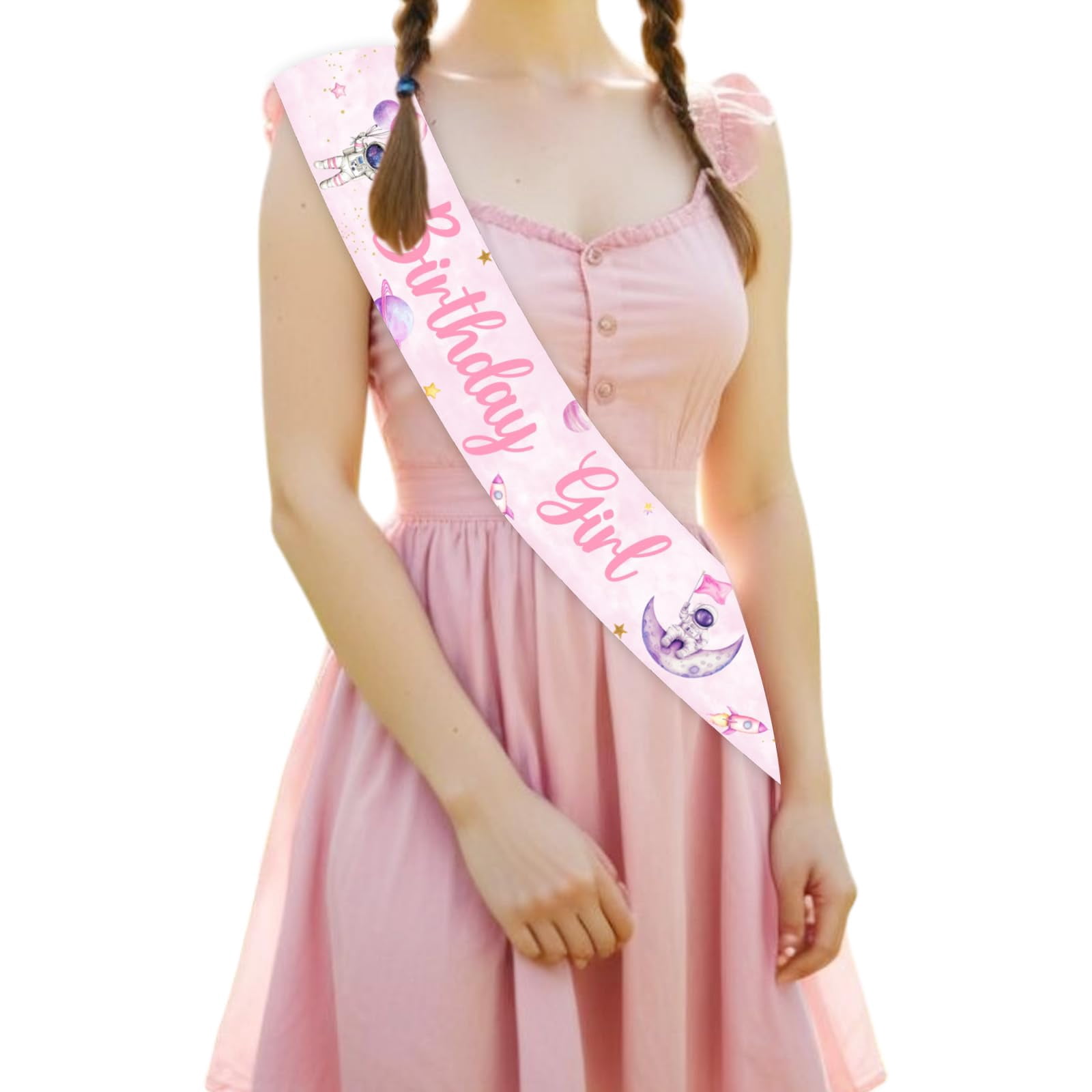 Diartpaint Outer Space Birthday KEF16 Girl Sash, Sweet Birthday Sash ...