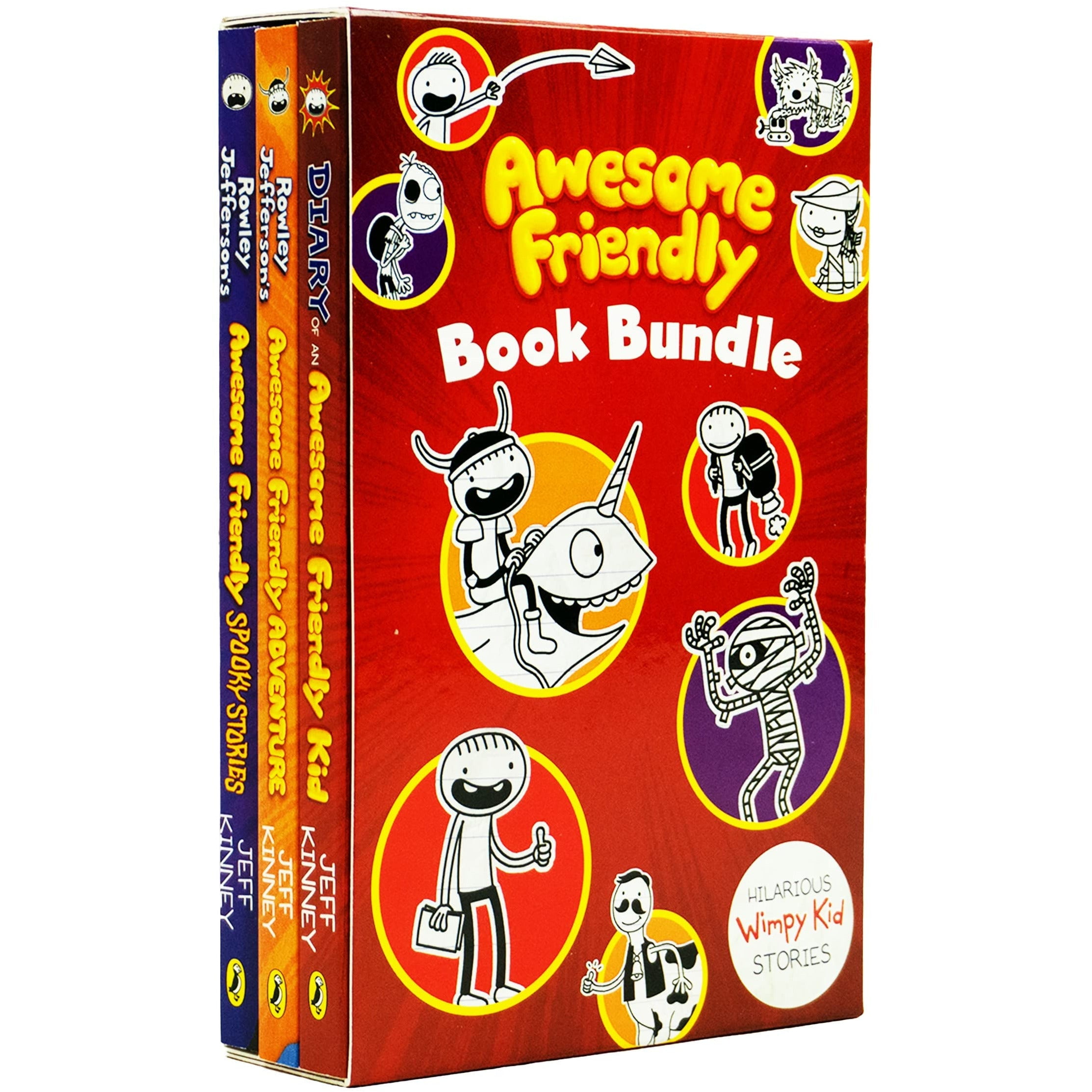 Diary of an Awesome Friendly Kid Collection 3 Book Box Set by Jeff ...
