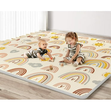 Costway 57" x 57" Crash Pad Sensory Mat with Foam Blocks & Washable ...