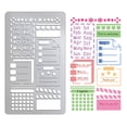 Diary Grid Partition Metal Stencil Lines Stainless Steel Template Photo ...