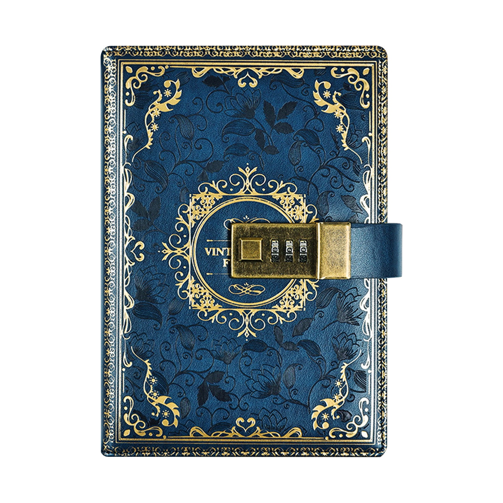 Diary with Lock for Women Men 224 Pages Vintage Leather Journal with Lock Refillable Personal ...