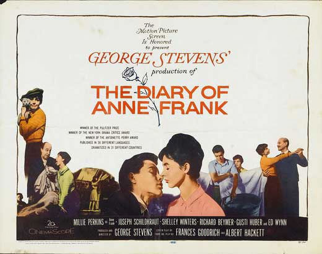 Diary of Anne Frank - movie POSTER (Half Sheet Style A) (22" x 28 ...