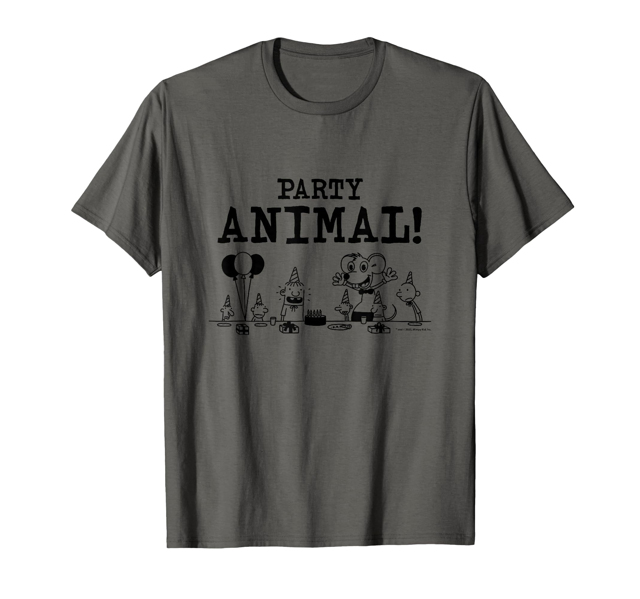Diary of a Wimpy Birthday Party Animal! T-Shirt with Cartoon Monkey ...