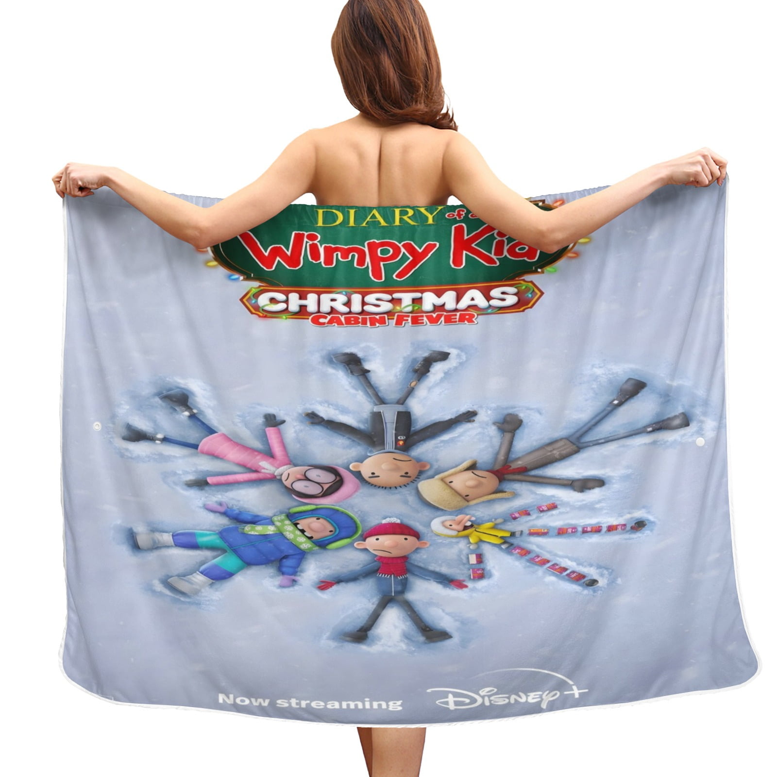 Diary of a Wimpy Kid Christmas: Cabin Fever Bath Wrap Towels for Women ...
