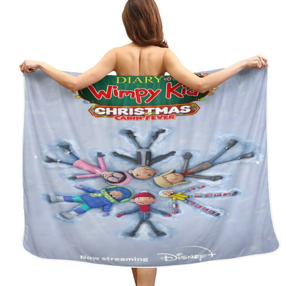 Diary of a Wimpy Kid Christmas: Cabin Fever Bath Wrap Towels for Women.38.6" x 51.2" - Walmart.com