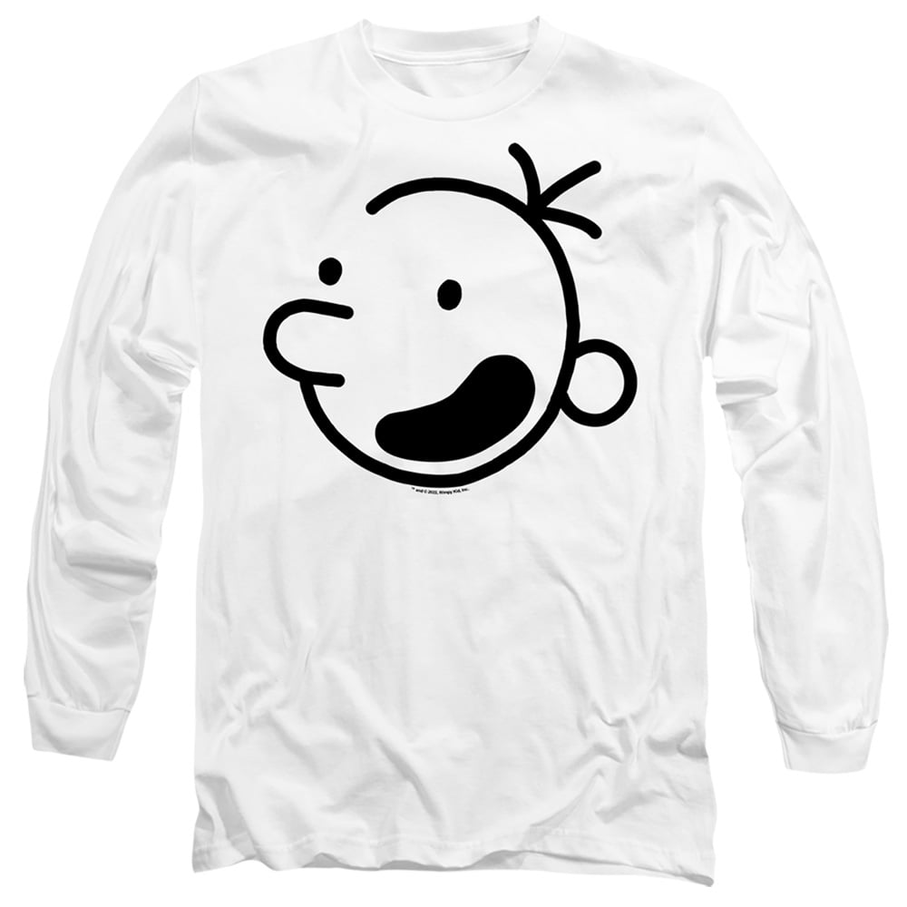 Diary of a Wimpy Kid Wimpy Kid Head Unisex Adult Long-Sleeve T Shirt ...