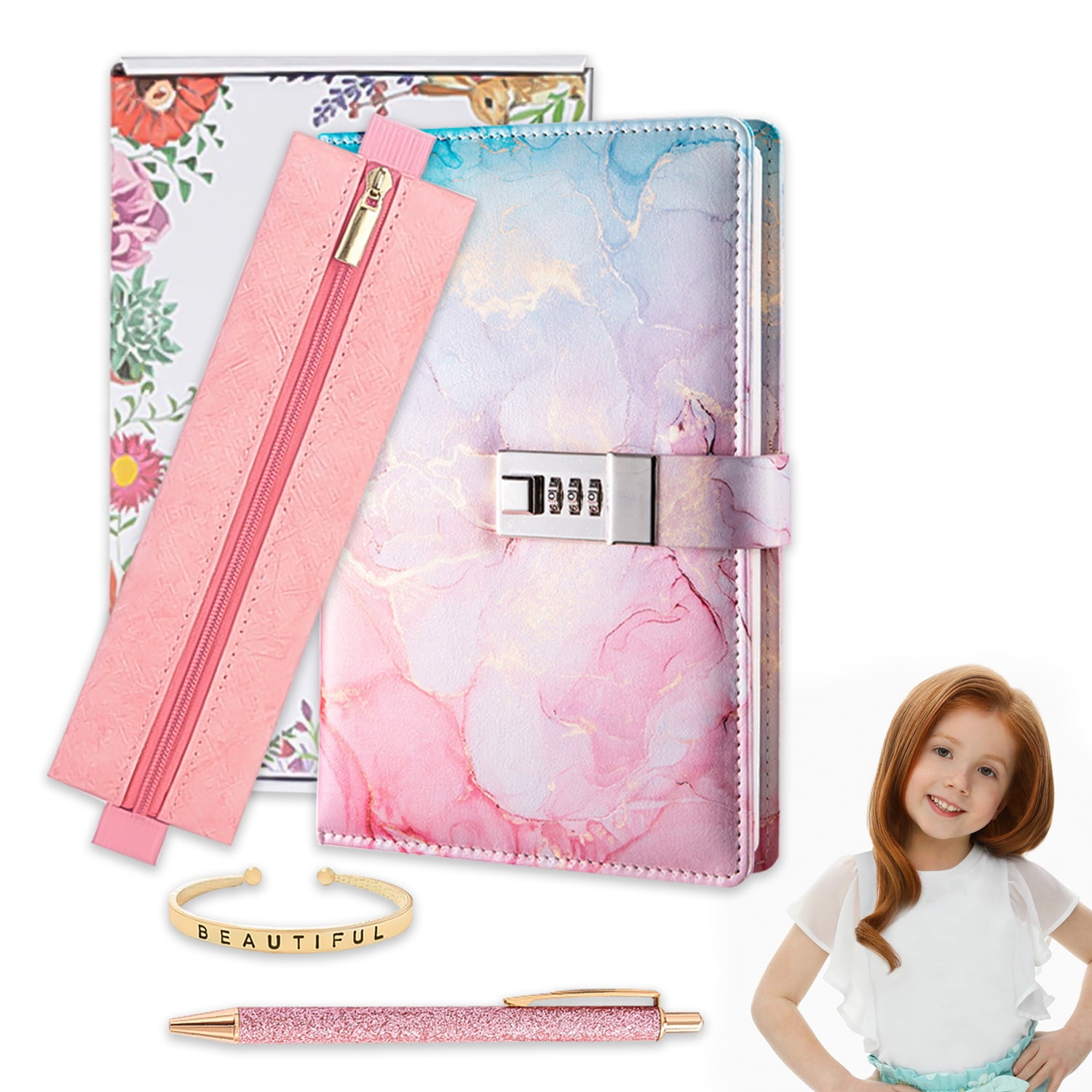 Password Locked Diary Notebook, A5 Notebook with Pen, Password Locked ...