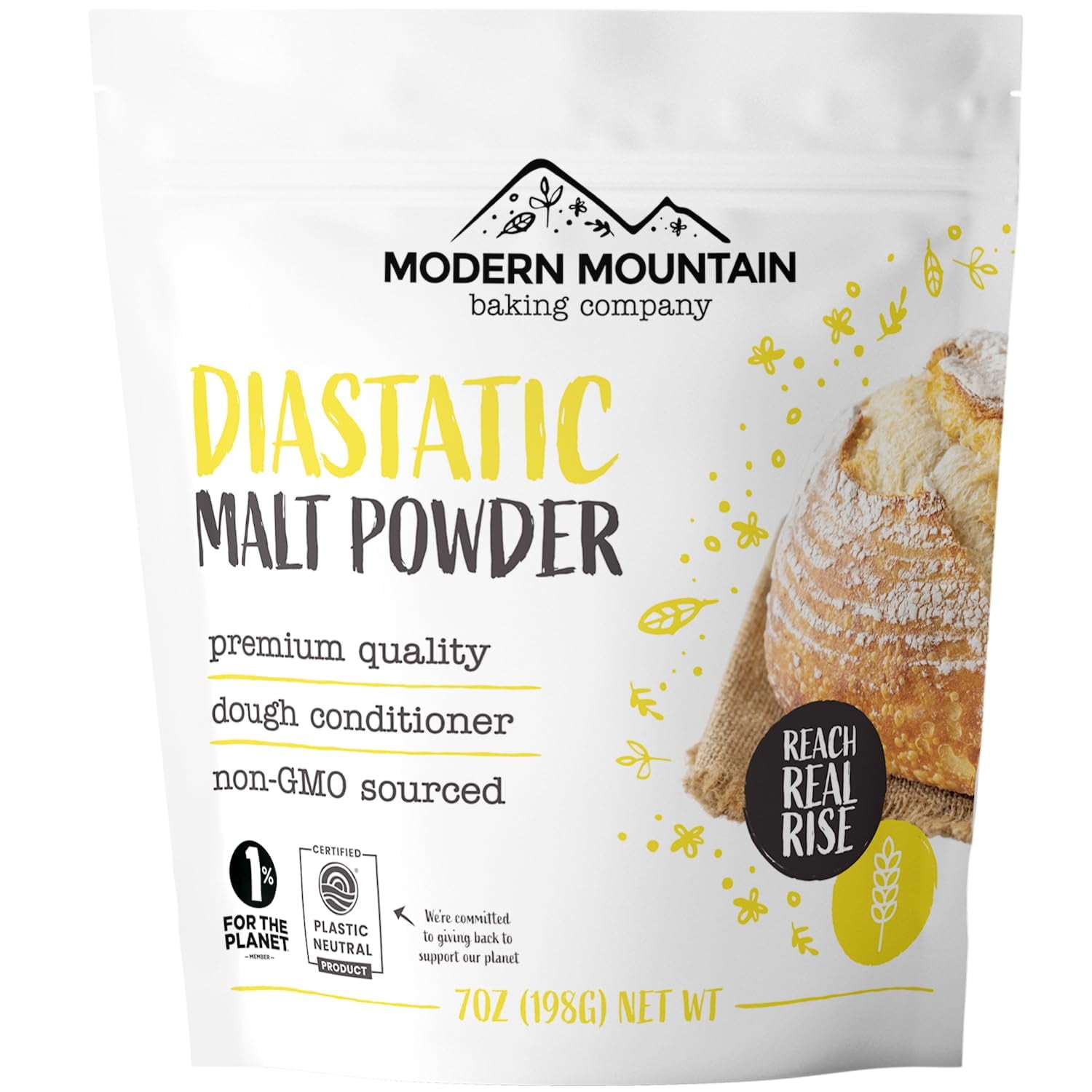 Diastatic Malt Powder (7oz) – Dry Malt for Baking, Improves Dough Rise ...