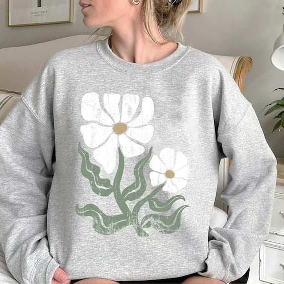 Diasy Block Print Shirt, Retro Daisy Flower Shirt, Daisy Lover Shirt ...