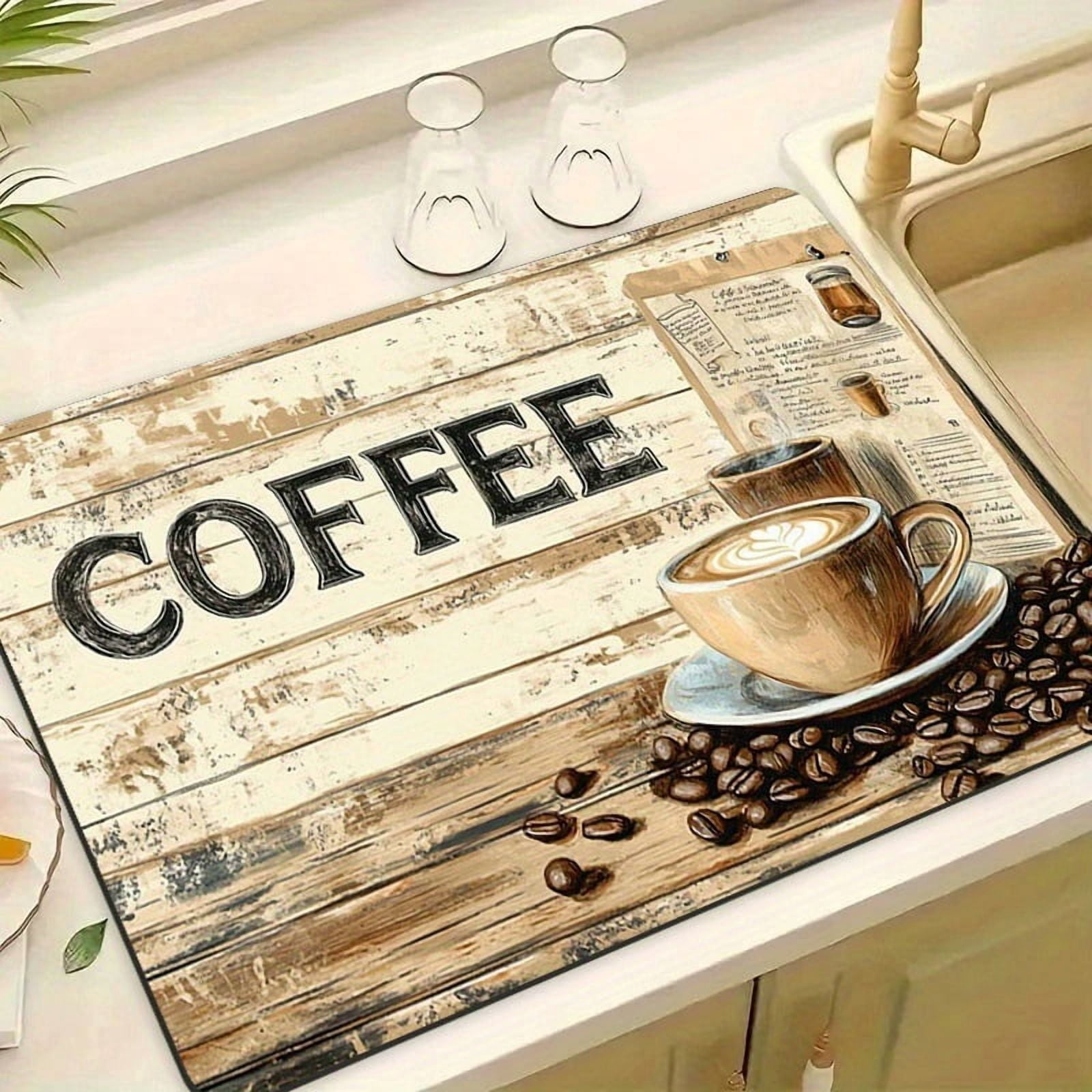 Diatom Mud Coffee Machine Mat - 40x60cm Quick-Drying Water-Absorbing ...