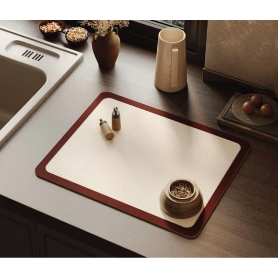 Diatom Mud Kitchen Drain Mat - Countertop Protection & Heat Insulation ...