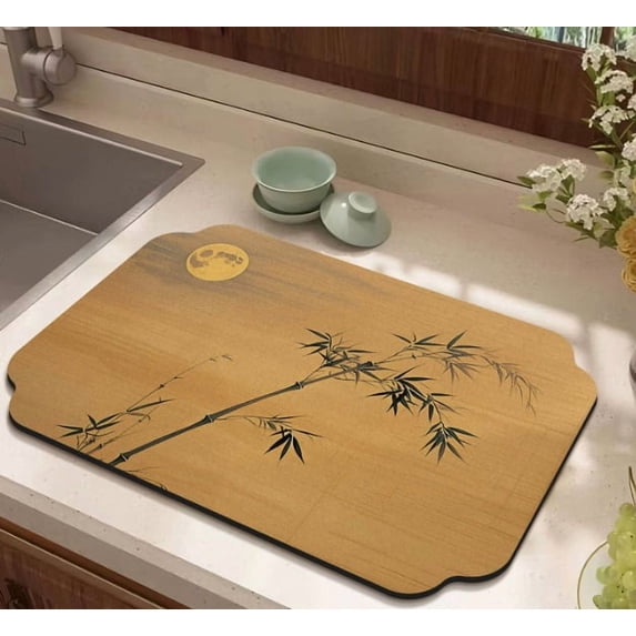 Diatom Mud Non-Slip Kitchen Drain Mat - Oil-Absorbent, Dirt-Resistant ...