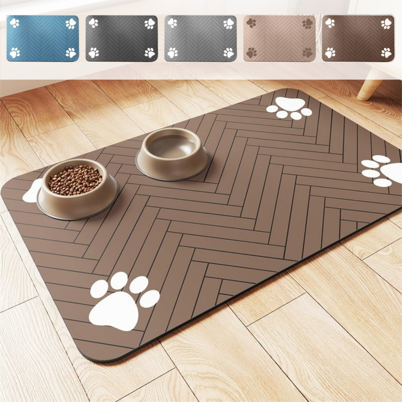Diatom Mud Pet Feeding Mat - Non-Slip Waterproof Floor Mat for Dogs ...