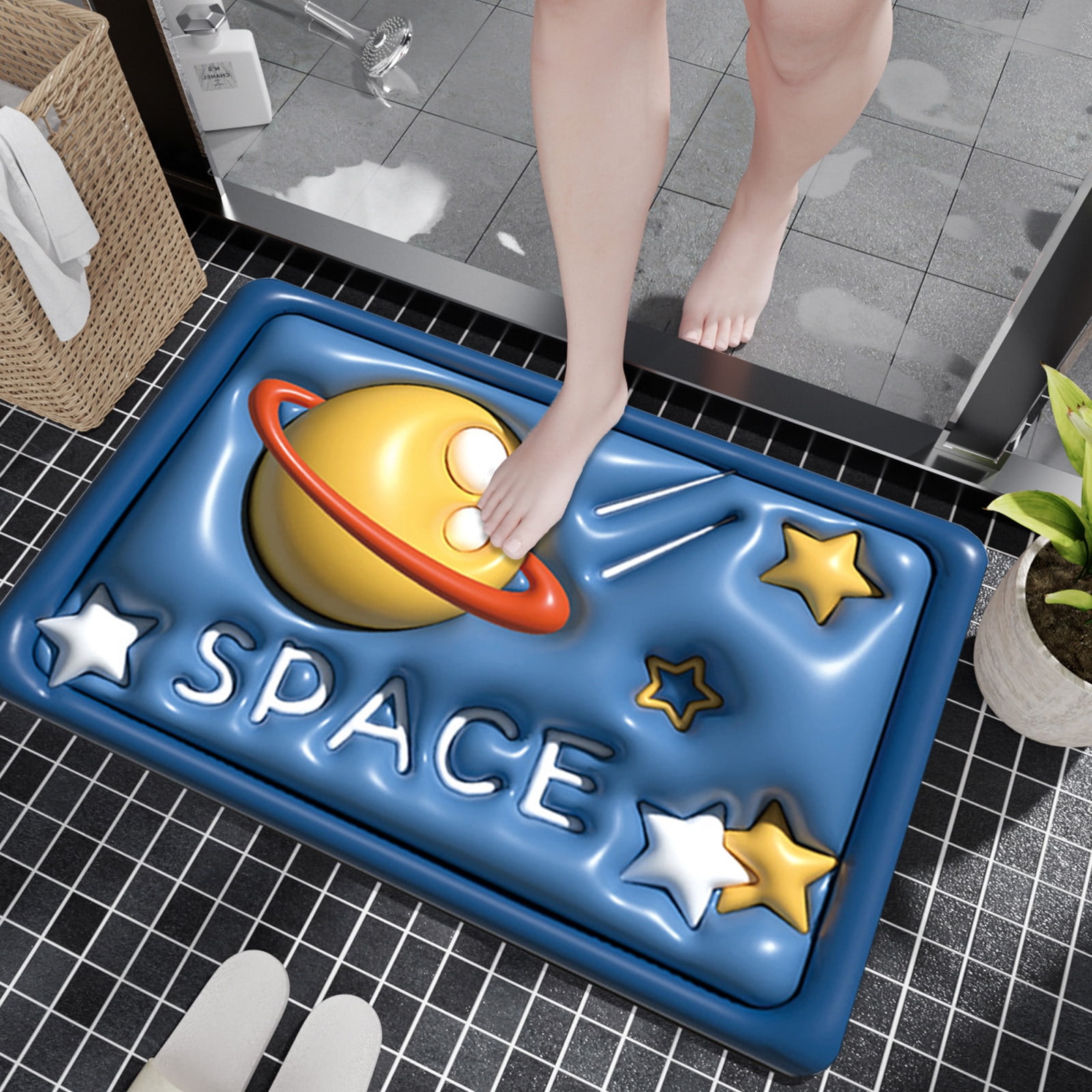 Diatom Mud Visual Expansion Mat Bathroom Water Absorption Drying Mat ...