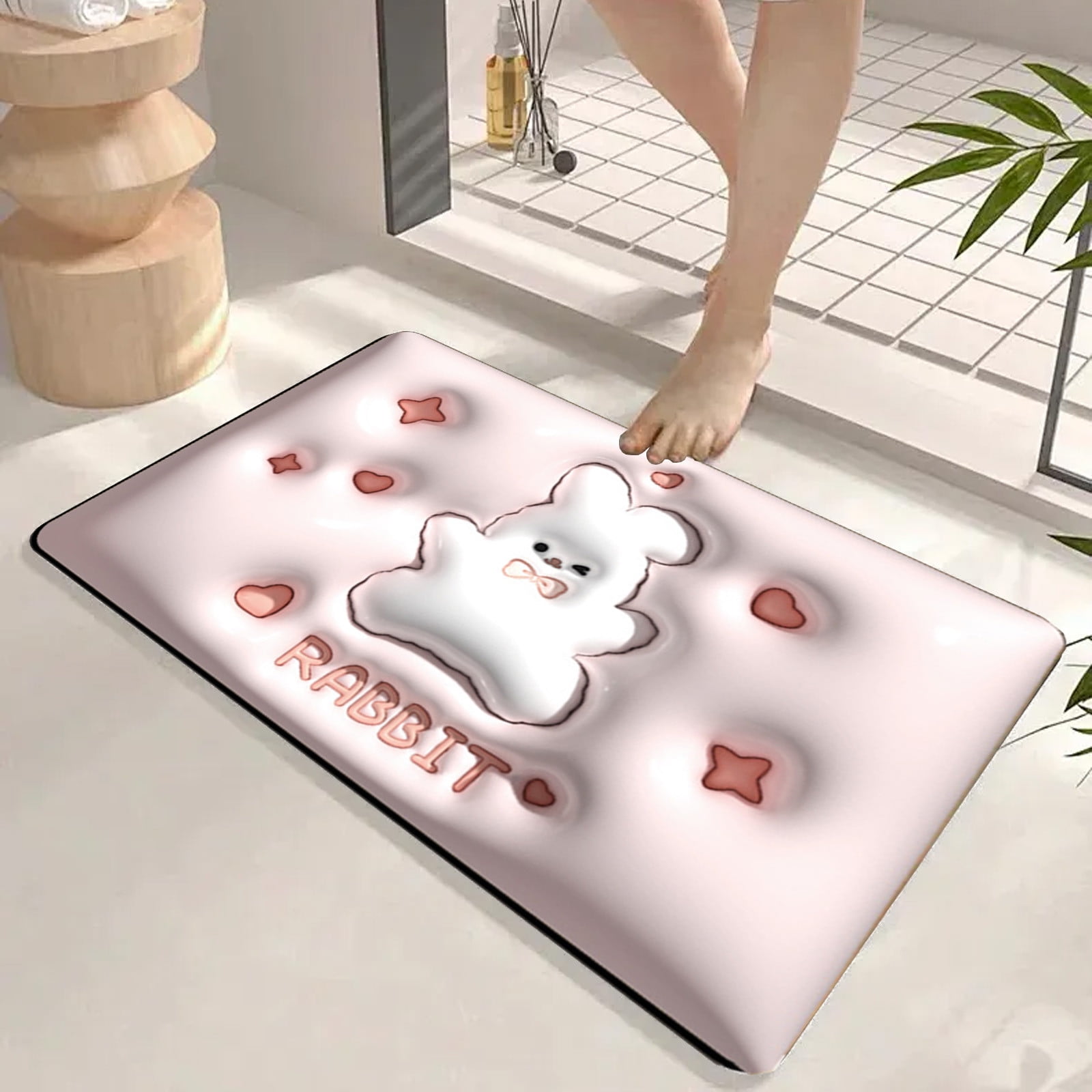 Diatom Mud Visual Expansion Mat Bathroom Water Absorption Quick-drying ...