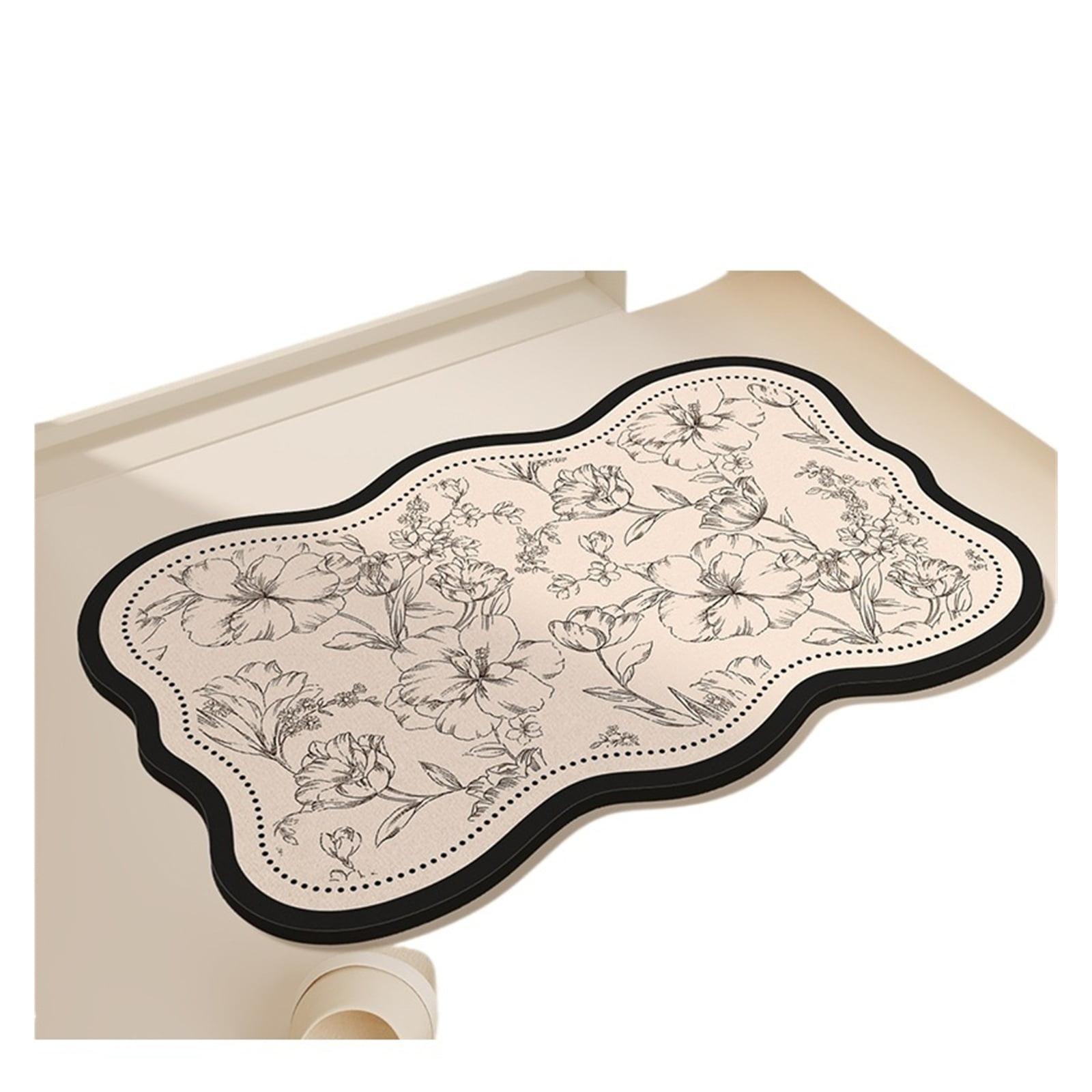 Diatom mud simple and luxurious European style floor mat for bathroom ...