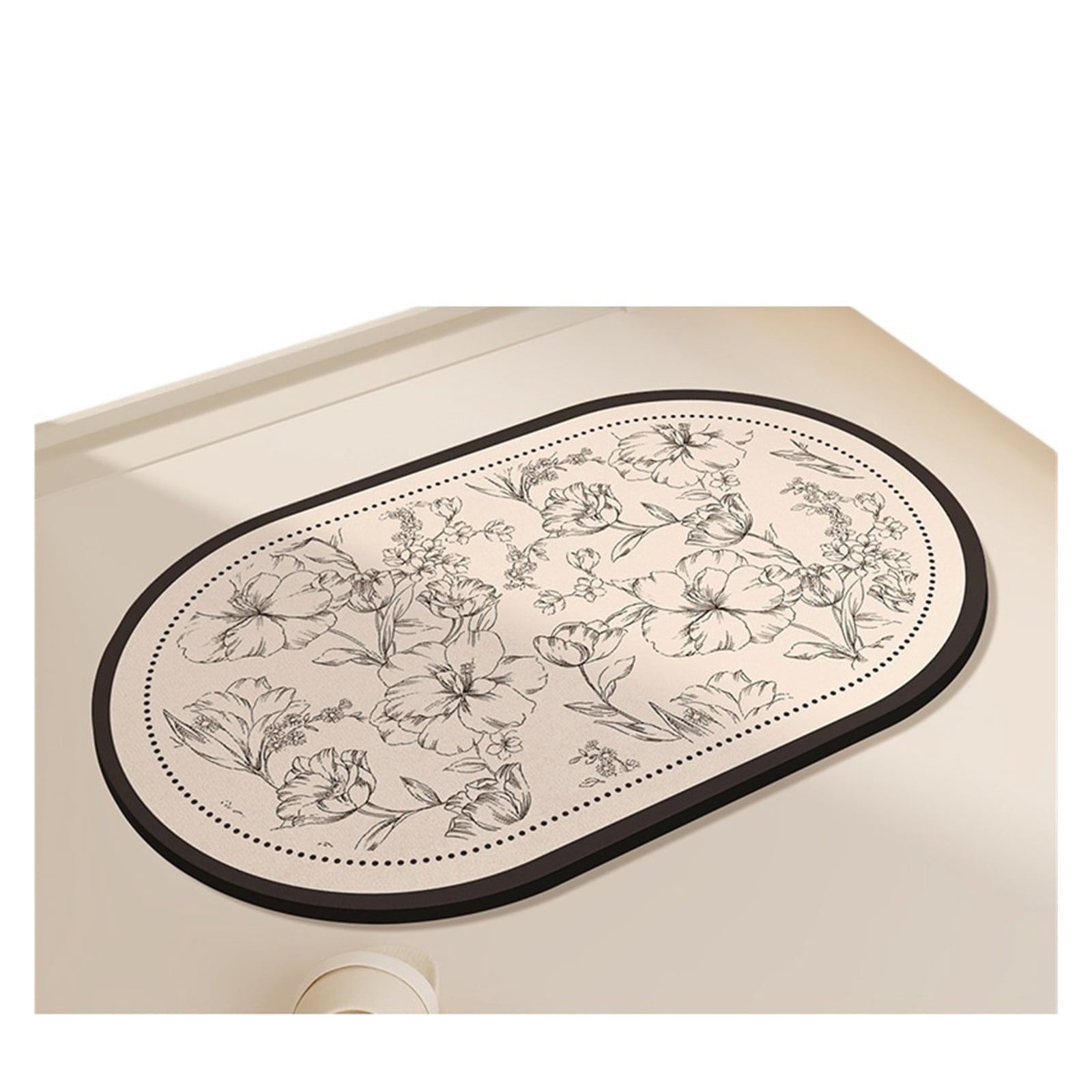 Diatom mud simple and luxurious European style floor mat for bathroom ...