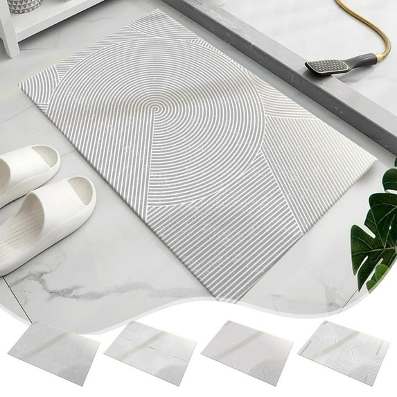 Diatomaceous Earth Bath Mat, Modern Minimalist Style Bathroom Floor Mat ...