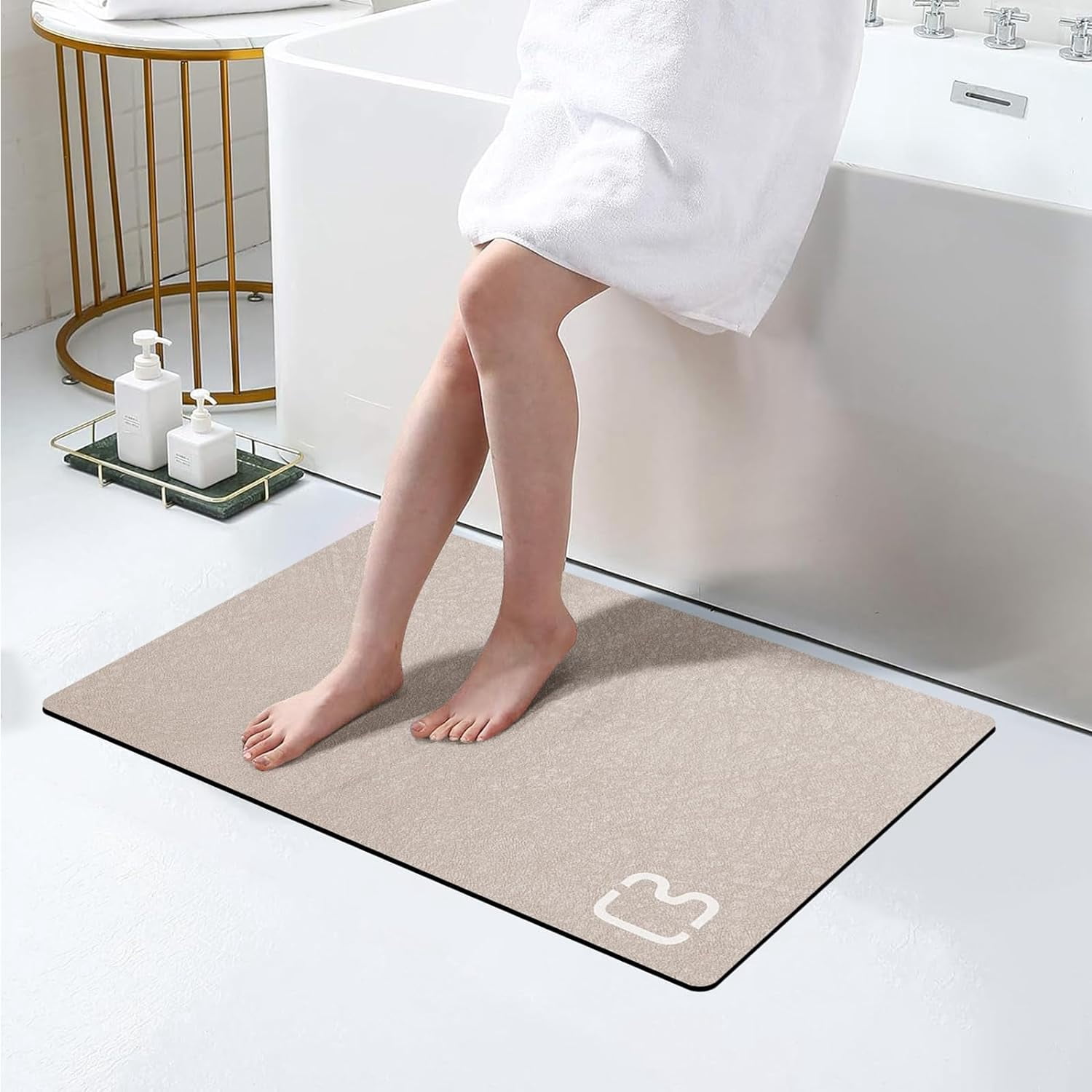 Diatomaceous Earth Bath mat Super Absorbent Bath Mat Non Slip Fast ...