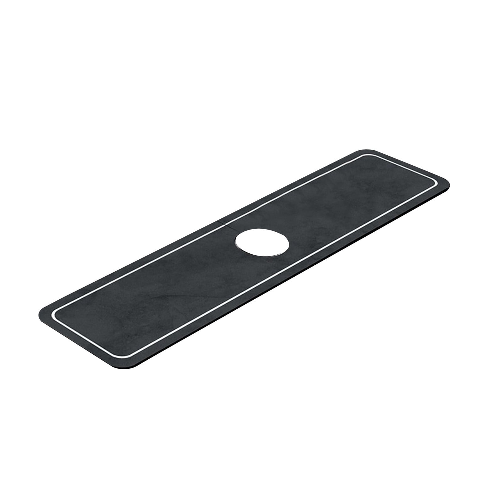 Diatomaceous Earth Sink Mat, 15x5.43in Black Kitchen Faucet Splash ...