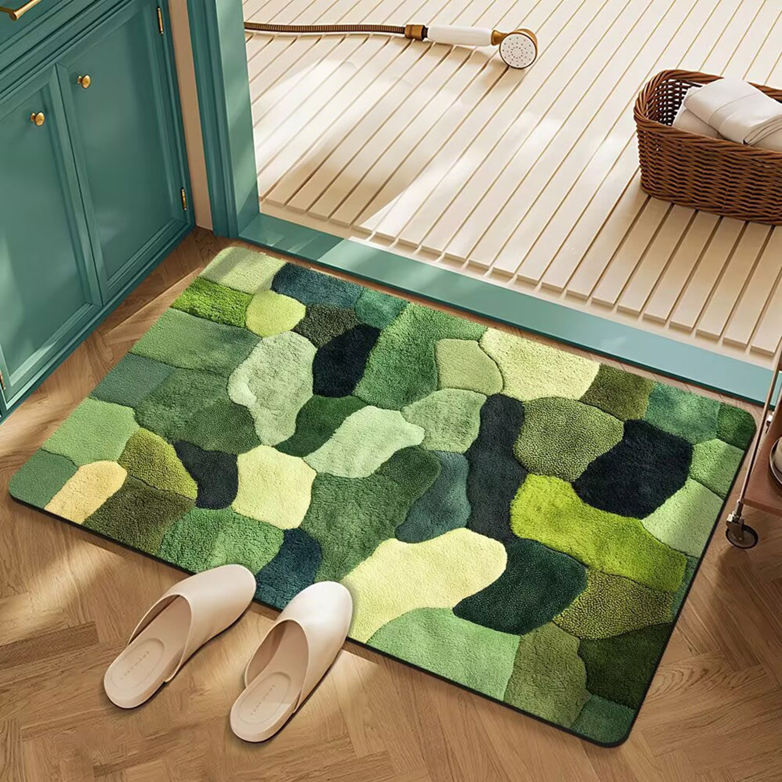 Diatomite Bath Mat Colorful Visual 3D Effect Diatomaceous Earth Bath ...