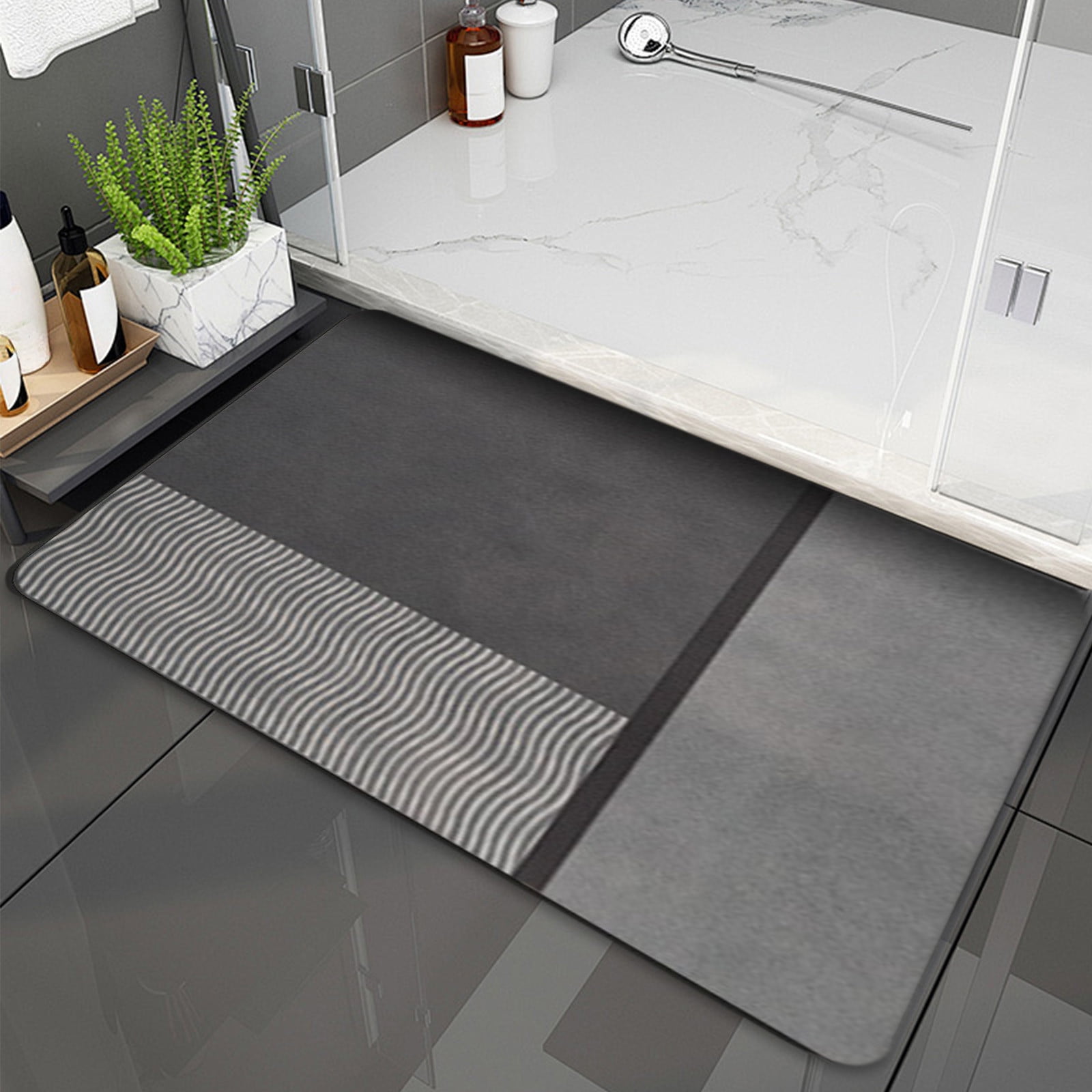 Diatomite Bathroom Floor Mat | Absorbent Fast-Drying Bath Mat | Non ...