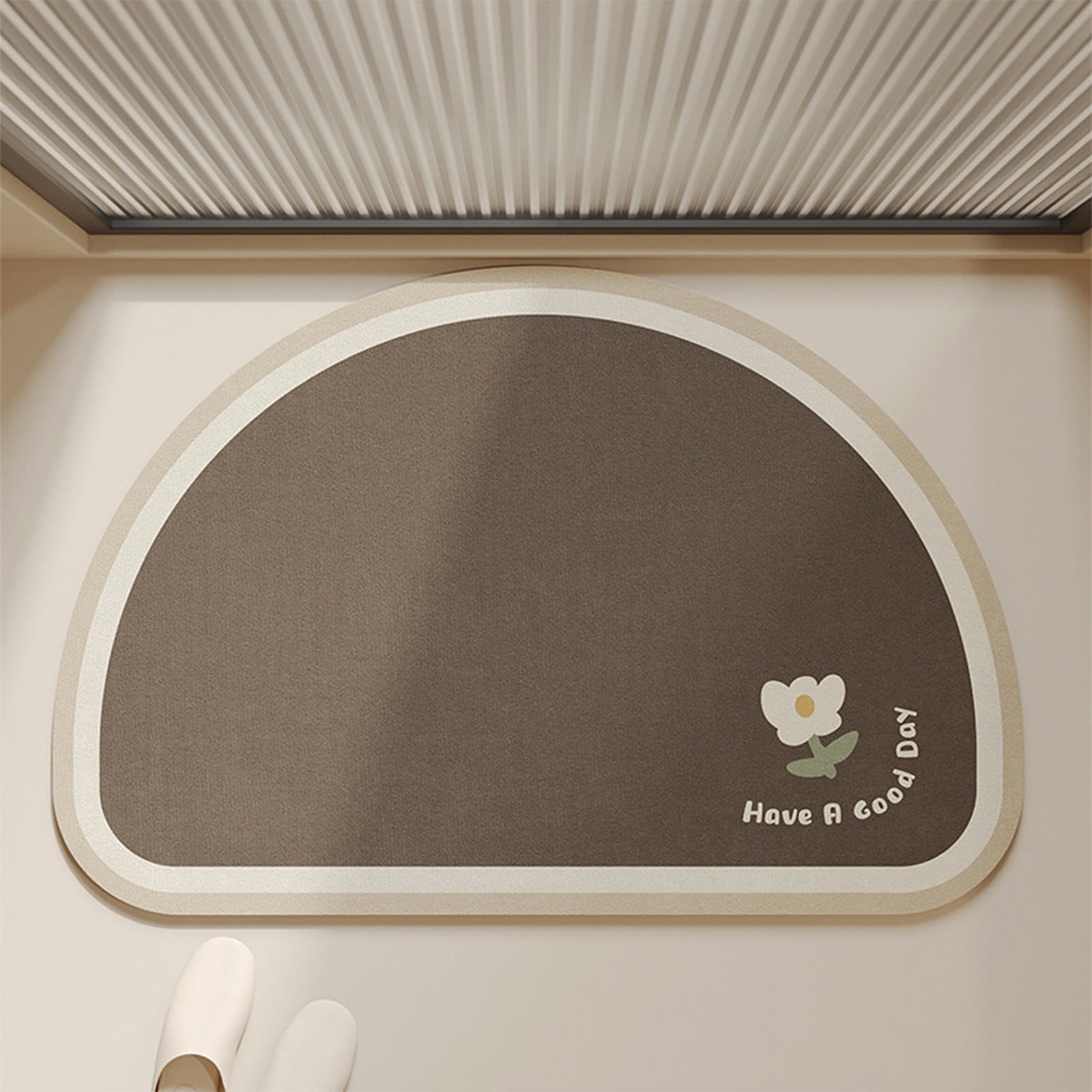 Diatomite Floor Mats Household Floral Illustration Bathroom Floor Mats ...